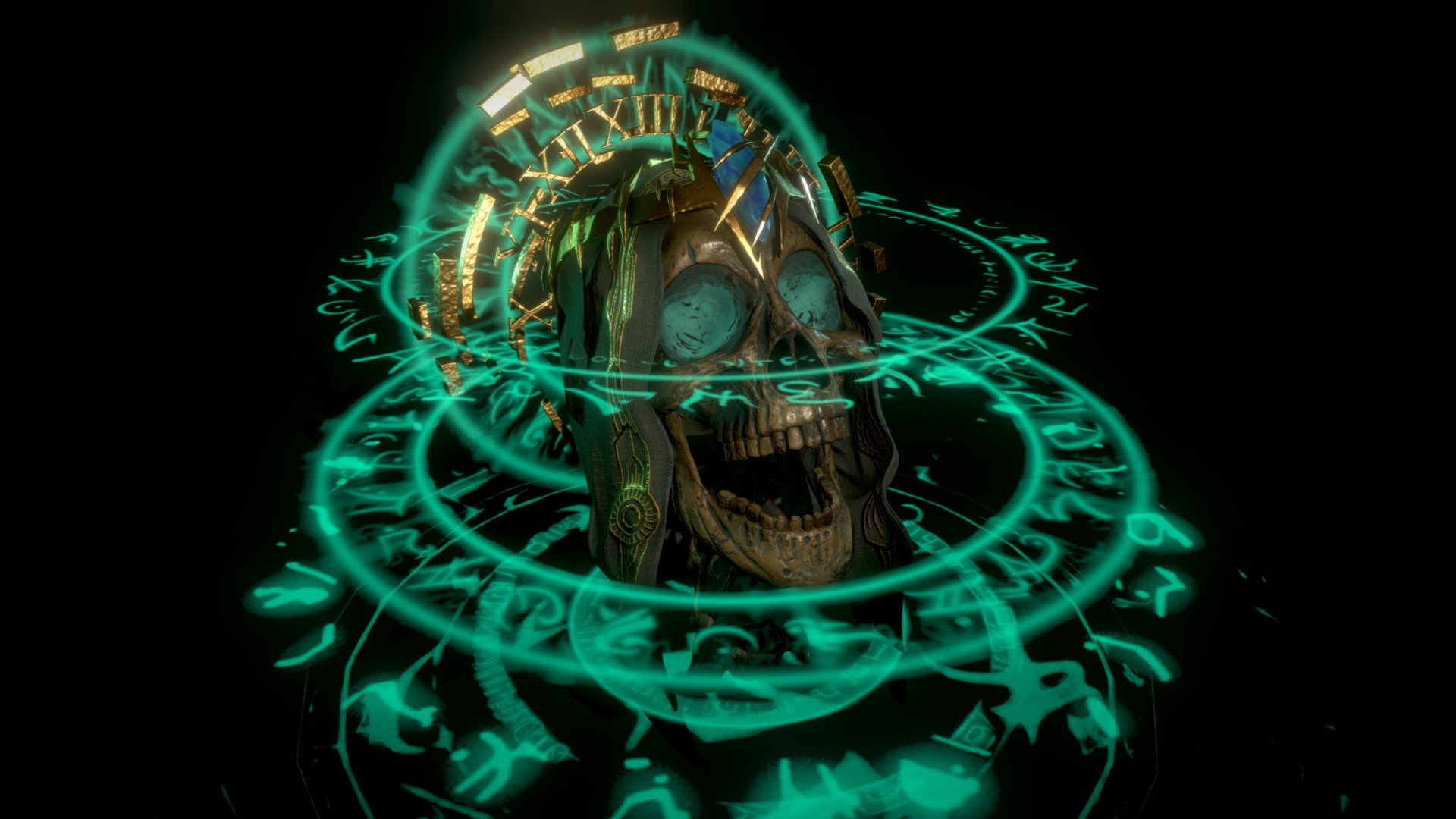 Necromancy Skull - 3D model by Luter_13 [e40015c] - Sketchfab