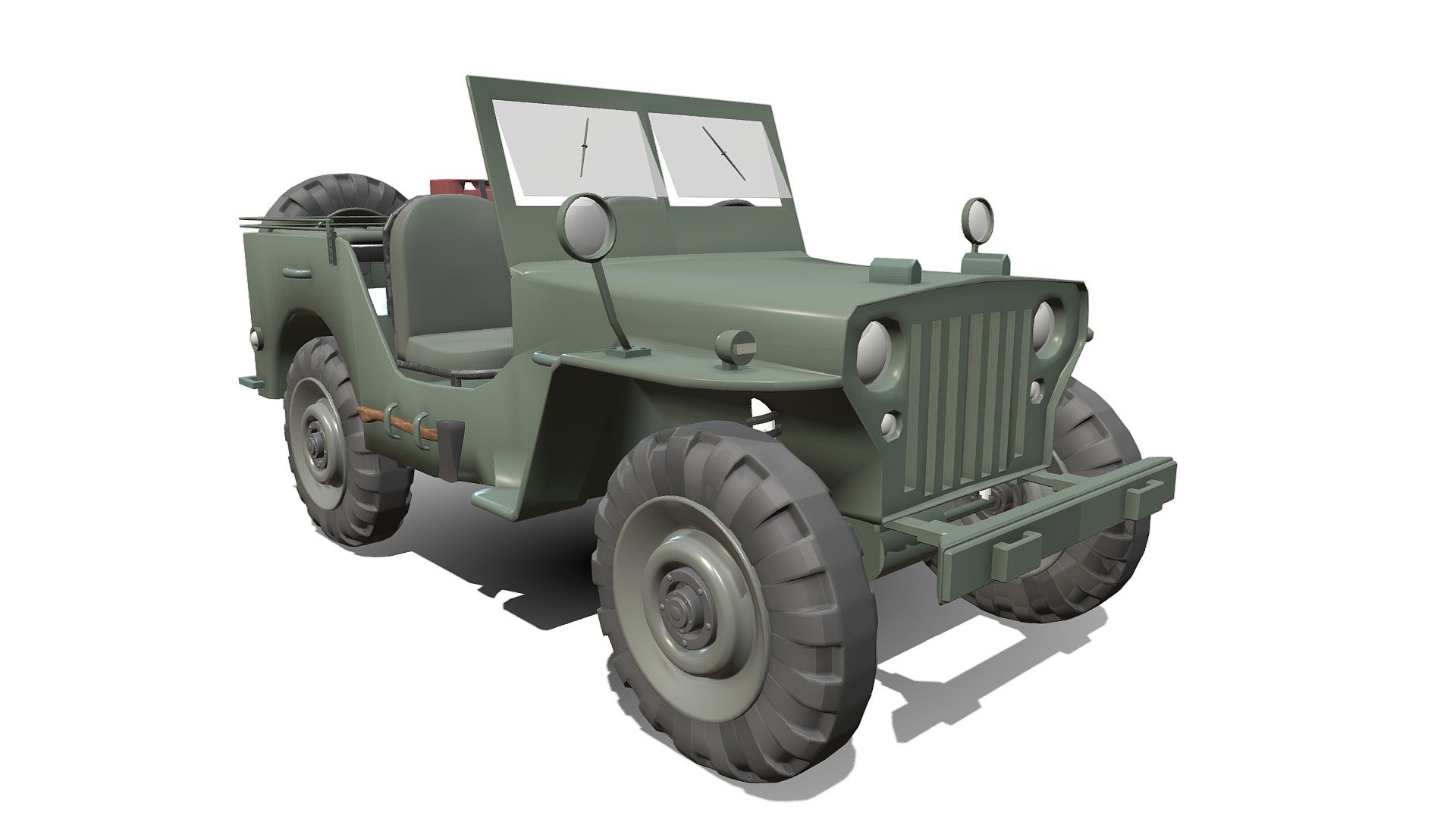 Military Jeep - 3D Model - 3D model by SyedWaqasMunir [e40b2ca] - Sketchfab