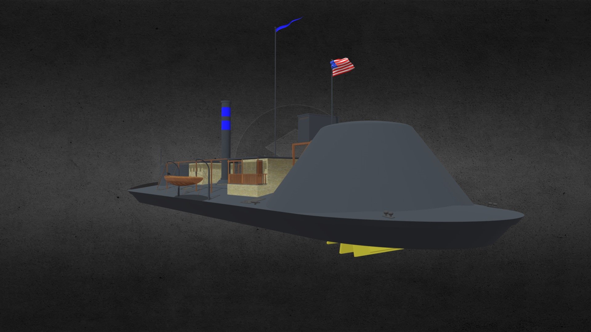 USS Neosho Gunboat - 3D model by belmontguy [e40fe63] - Sketchfab