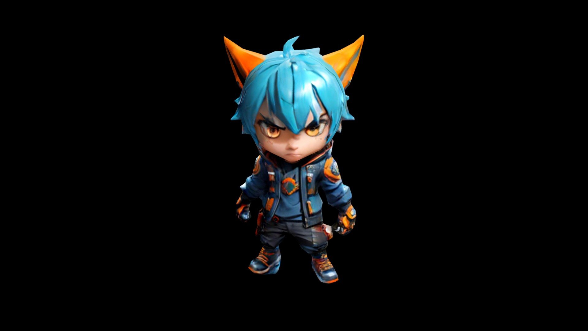 The image features a chibi style character with - Download Free 3D ...