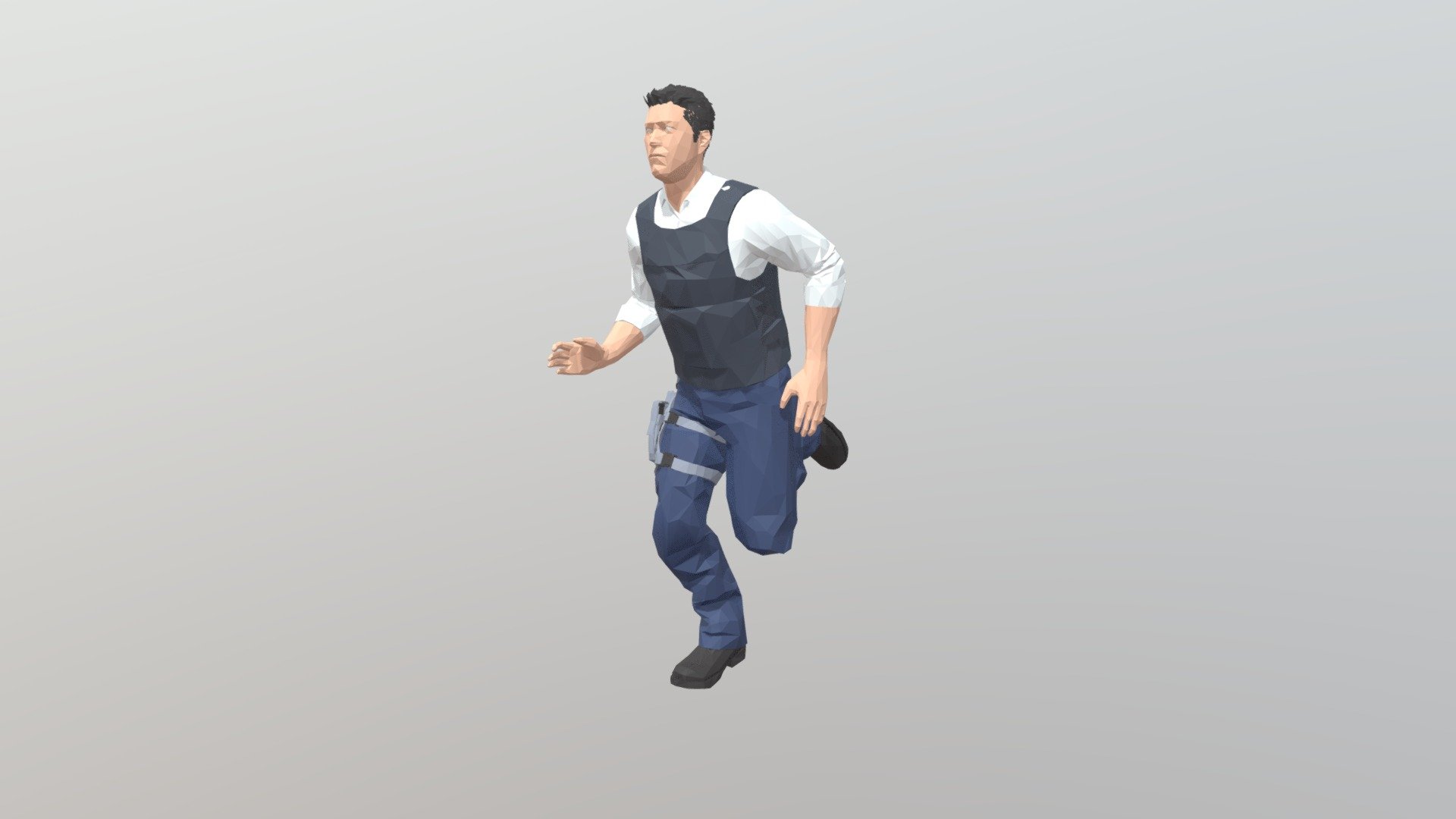 Male Soldier Run Cycle Loop 19 frame - Buy Royalty Free 3D model by ...