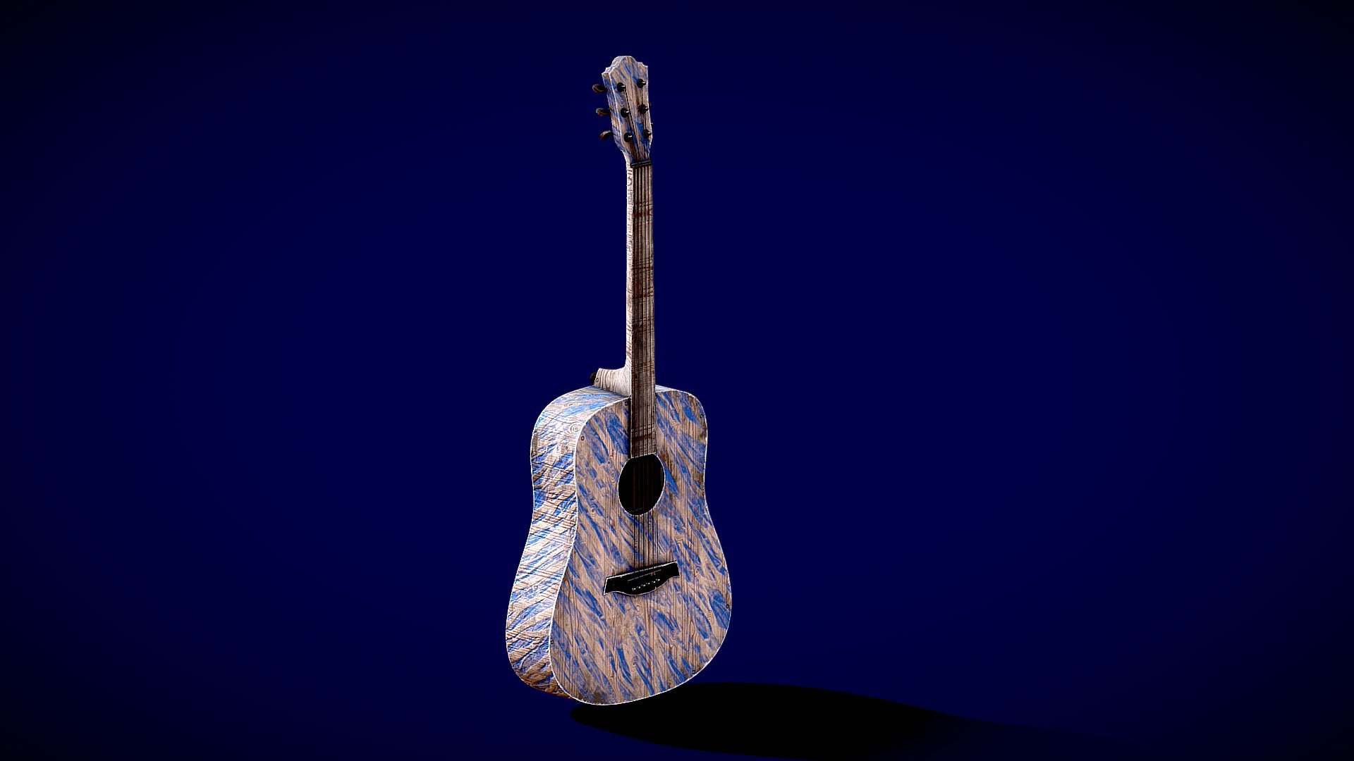 Guitar Texturing - 3D model by William Marshall (@WilliamMarshall ...