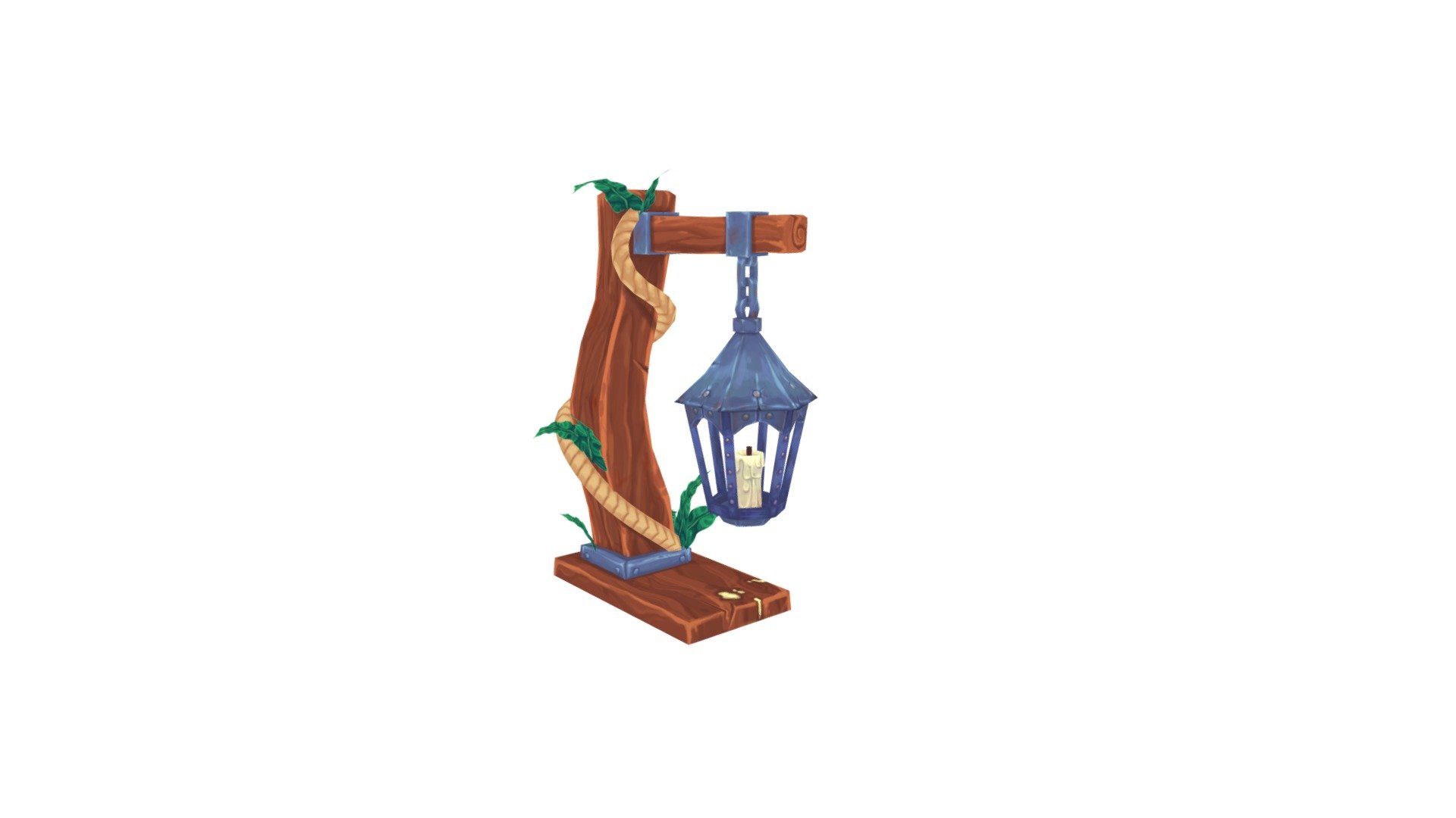 Hand painted stylised lamp - 3D model by klamante [e41cc4b] - Sketchfab
