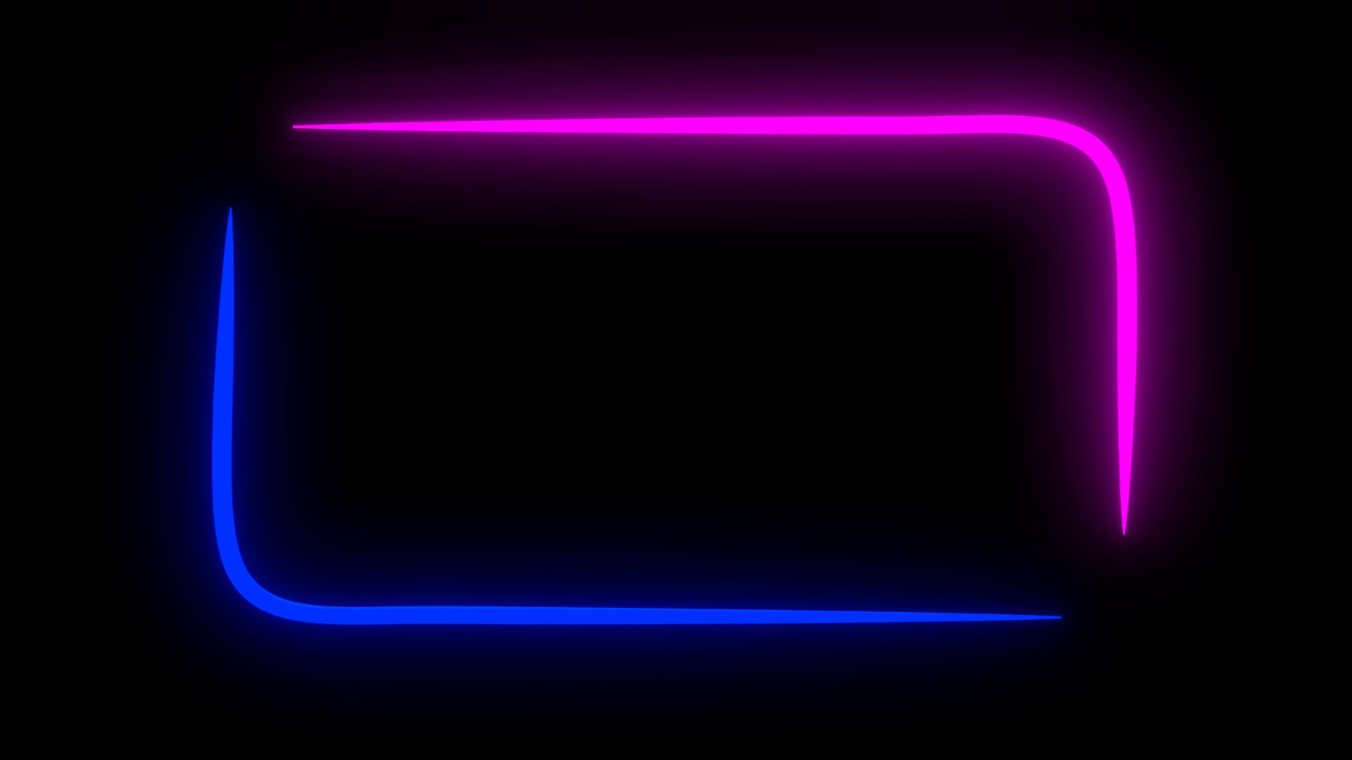 rectangle frame with two tone neon color - Download Free 3D model by ︻デ ...