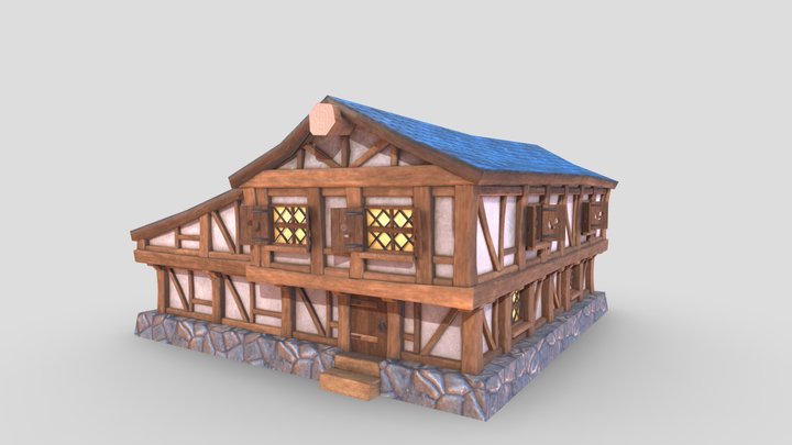 Half-timbered 3D models - Sketchfab