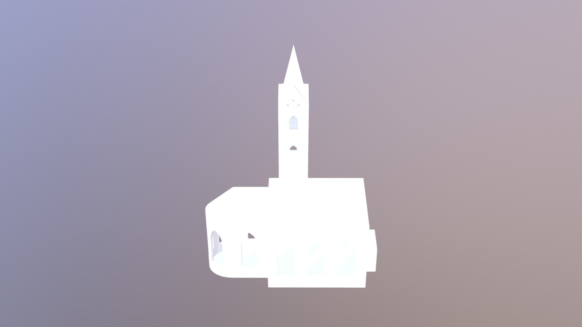 church and bellfry - Download Free 3D model by Maf'j Alvarez (@blujay) [e42082d] - Sketchfab