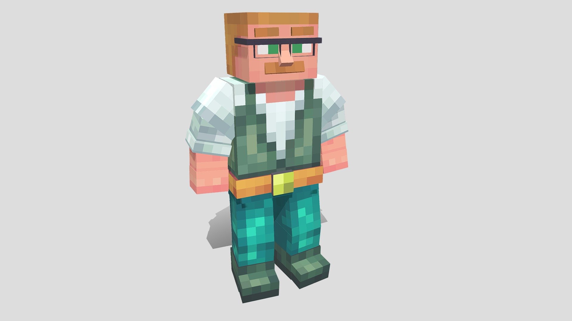 Citizen with a moustache - 3D model by oncyfia [e426938] - Sketchfab