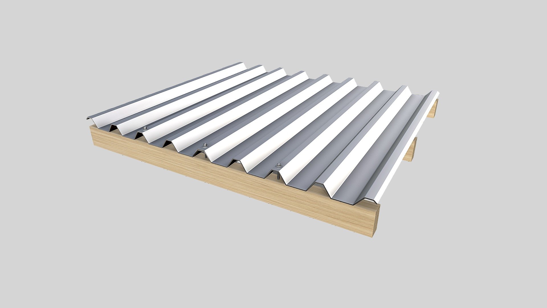 IBR Steel Roofing Sheet - Timber Application - 3D model by Engineering ...