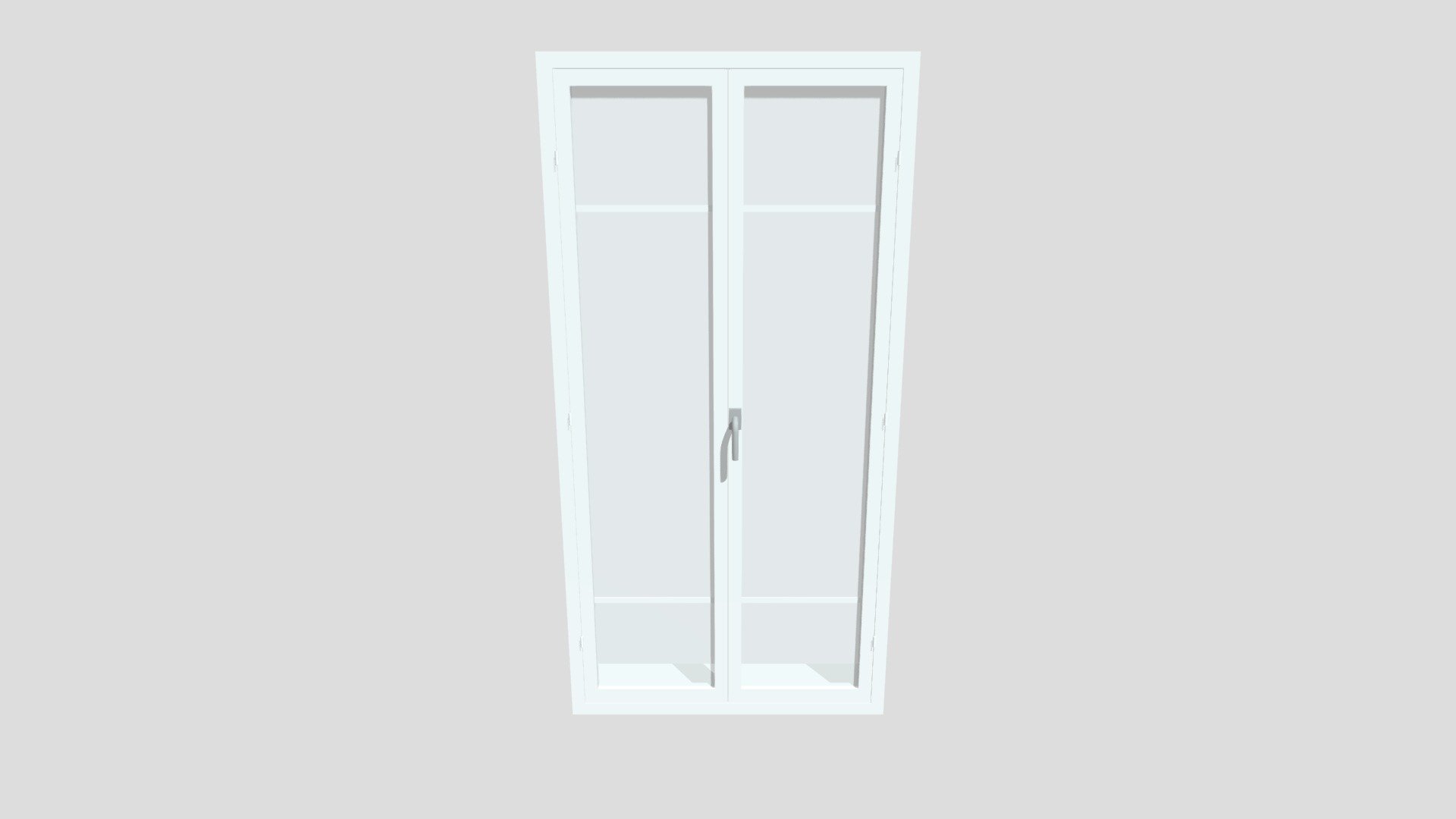 Double french window 3 panes - Download Free 3D model by 1-3D.com ...