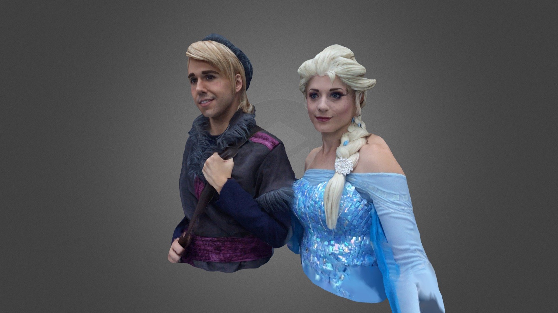 elsa and kristoff frozen cosplay - Download Free 3D model by Brad3D ...