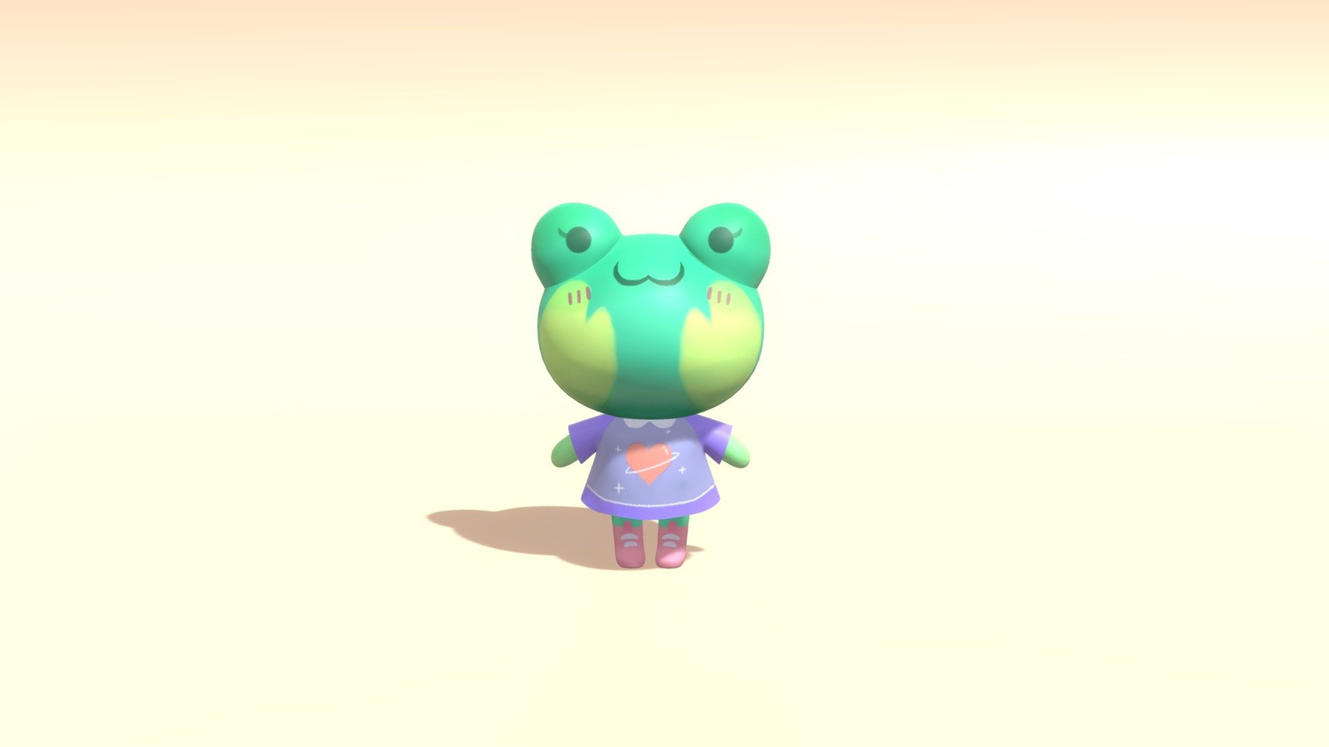 Froggie (Tutorial by Mar) - 3D model by miajunes69 [e42f091] - Sketchfab