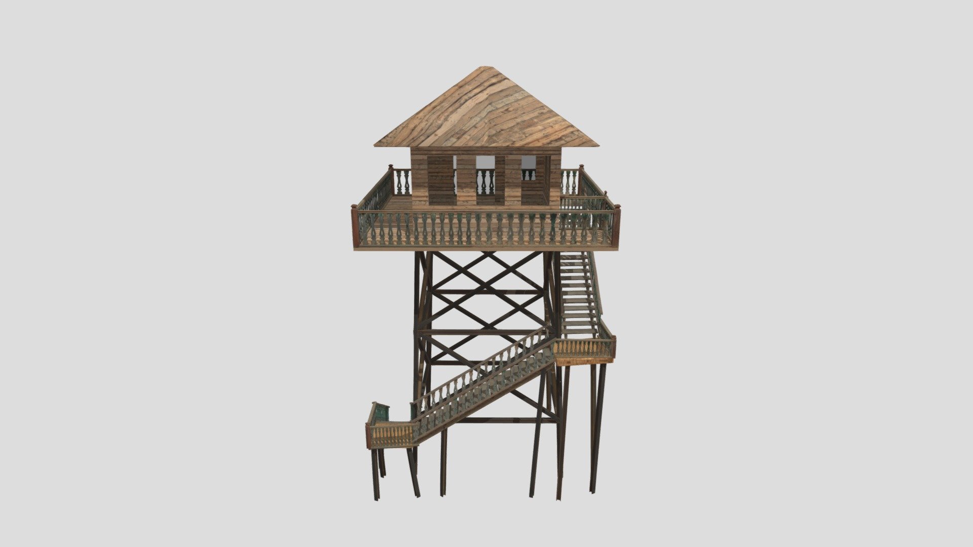 Tower Lookout - 3D model by IdkCallMeJunia [e431e52] - Sketchfab