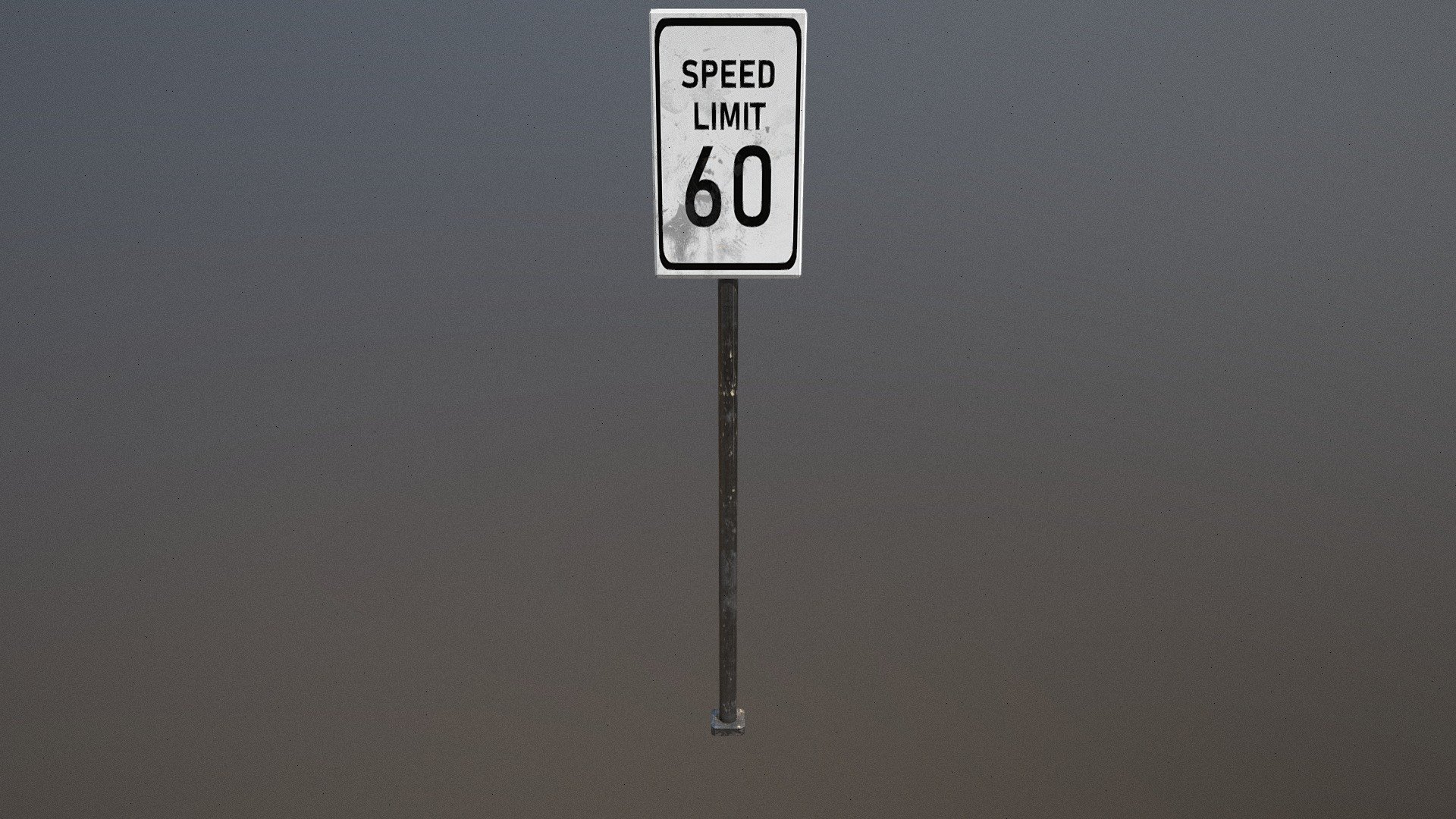 60MPH Speed Limit Sign - Download Free 3D model by RealgrumpyKitten1 [e435a24] - Sketchfab
