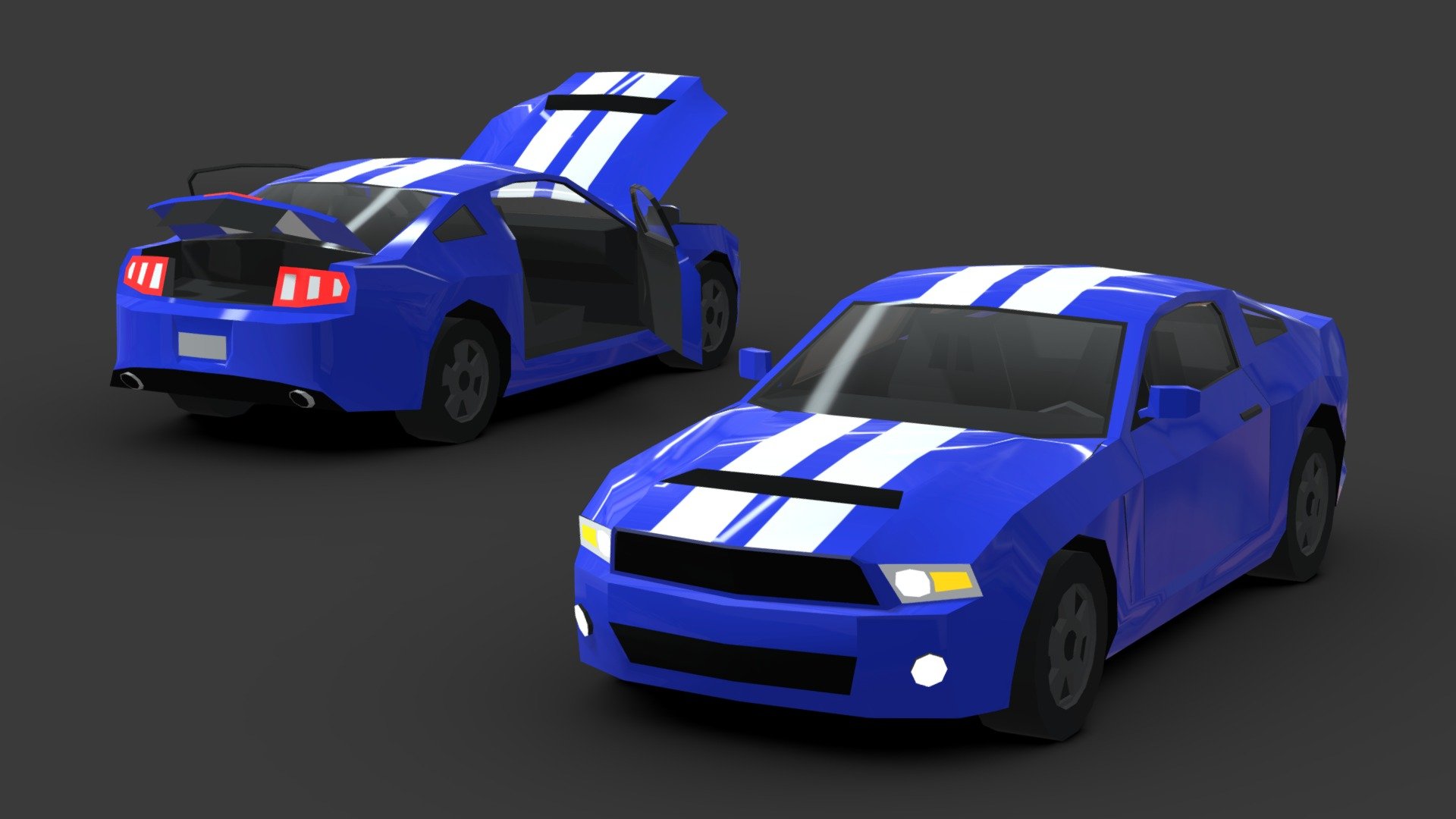 han66st - Low Poly American Muscle - Buy Royalty Free 3D model by ...