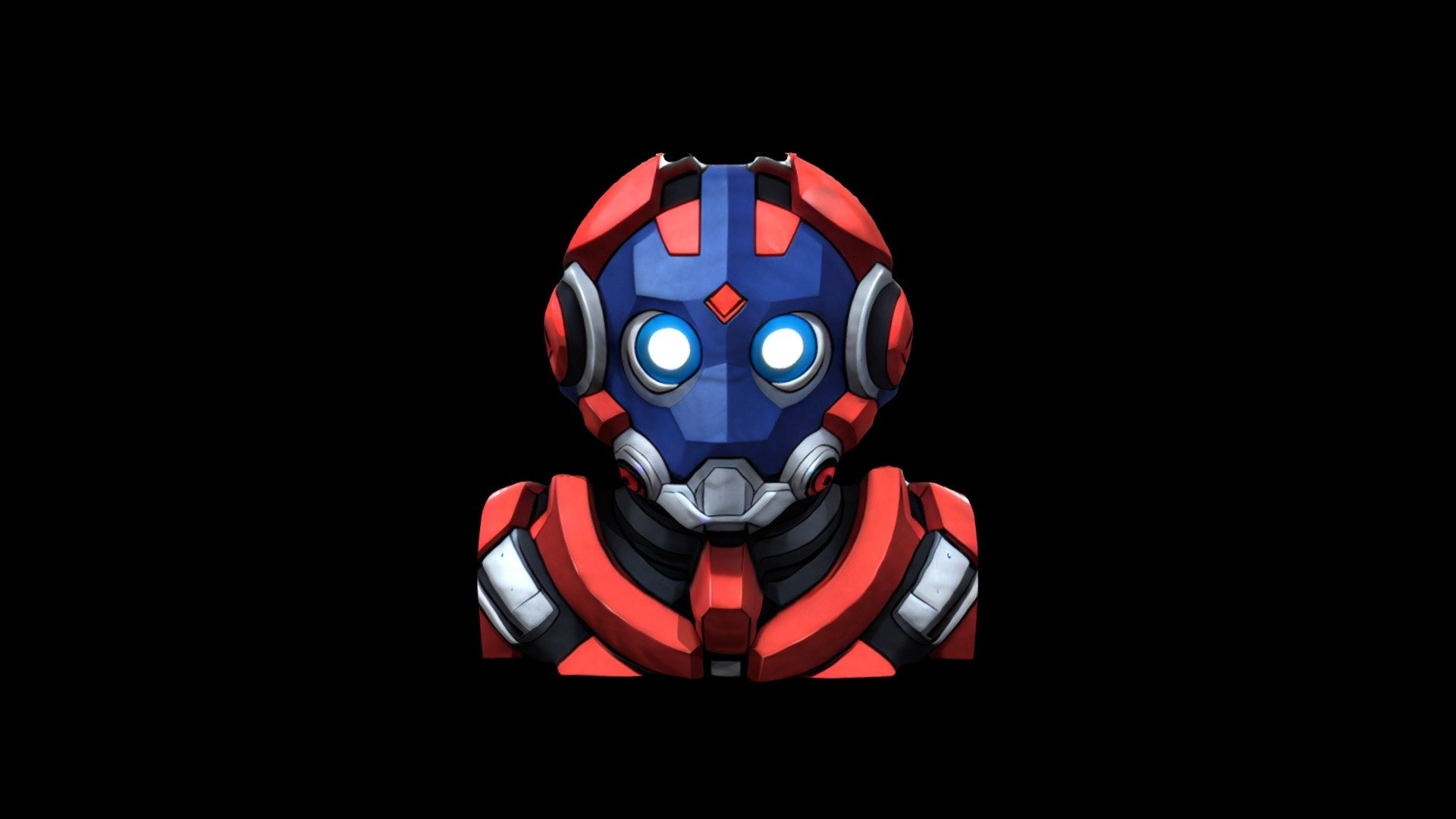 Helmet Mask Robot Cartoon 1255 - Download Free 3D model by klrxyz ...