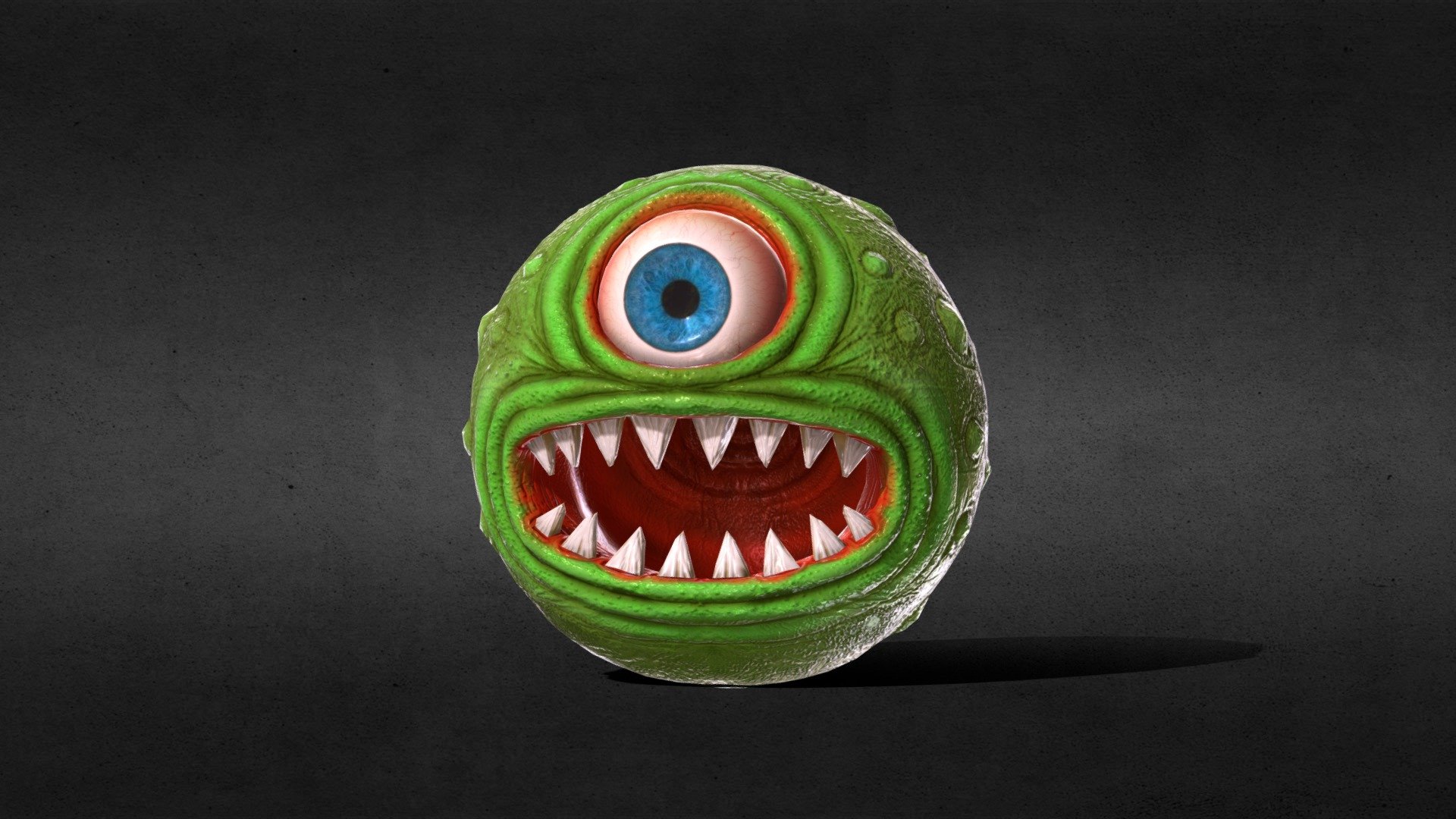 Fear the Ball creature, game-ready, low-poly - 3D model by endike ...