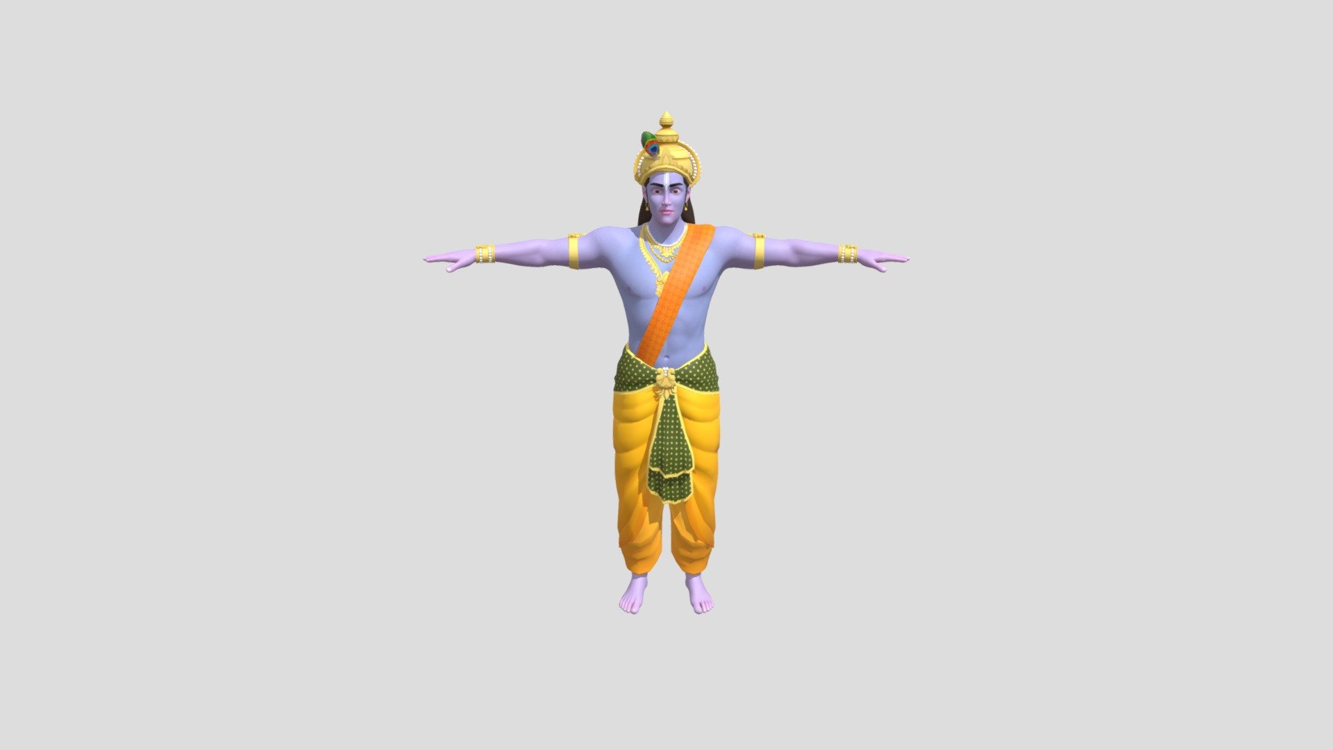 Krishna (Indian God) - 3D model by Unicornanimo (@girisubhadip ...