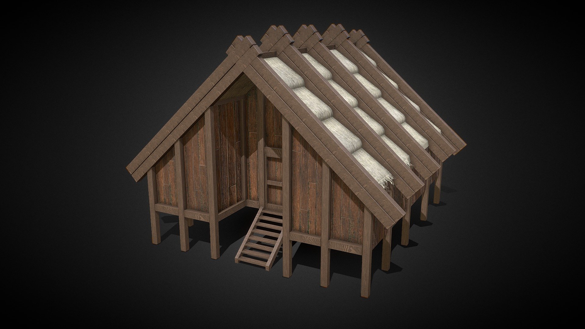 Valheim House 1 (Viking Architecture) - Download Free 3D model by Alben ...