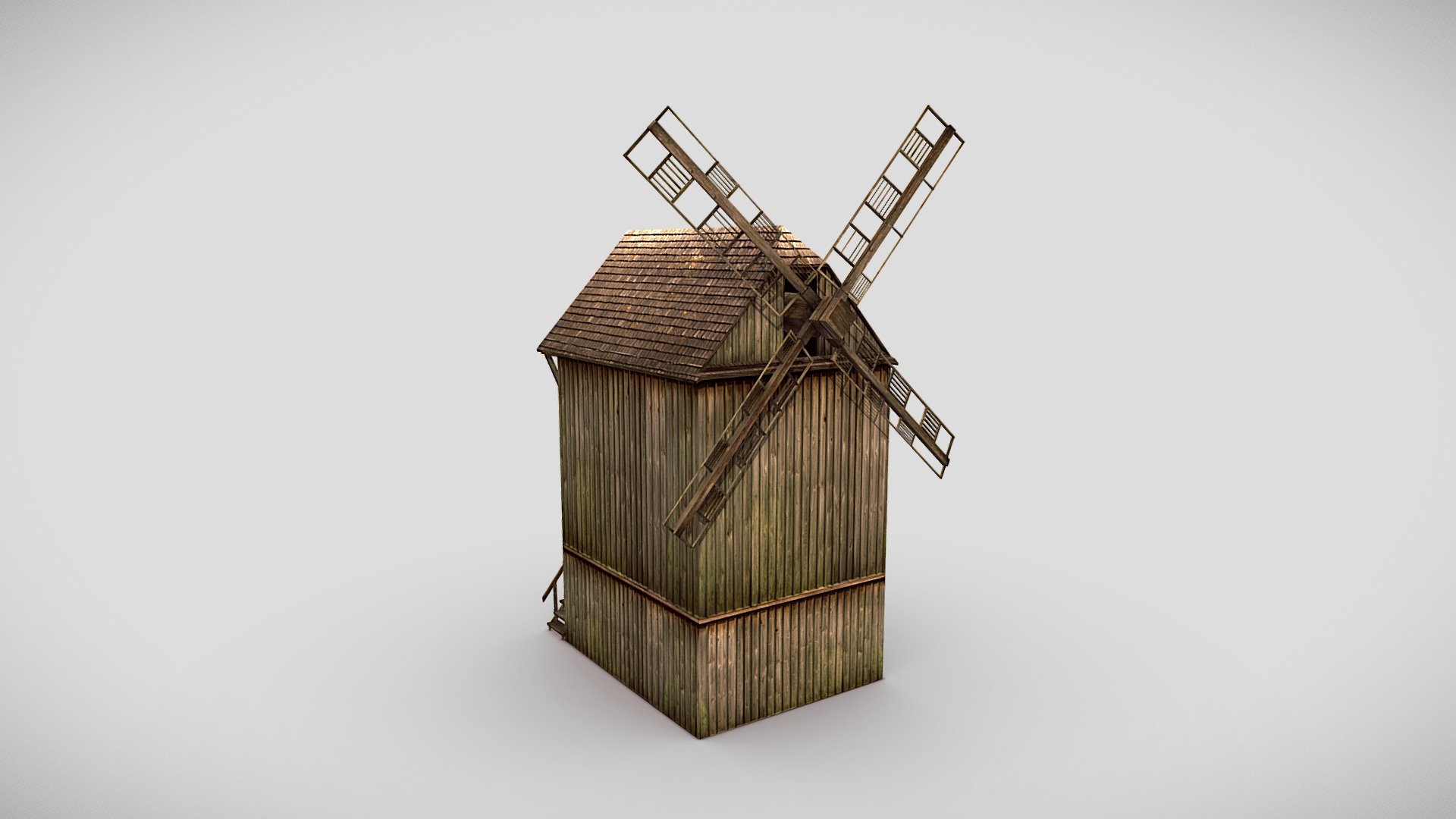 Wiatrak w Natalinie. Wind mill in Natalin - Download Free 3D model by ...