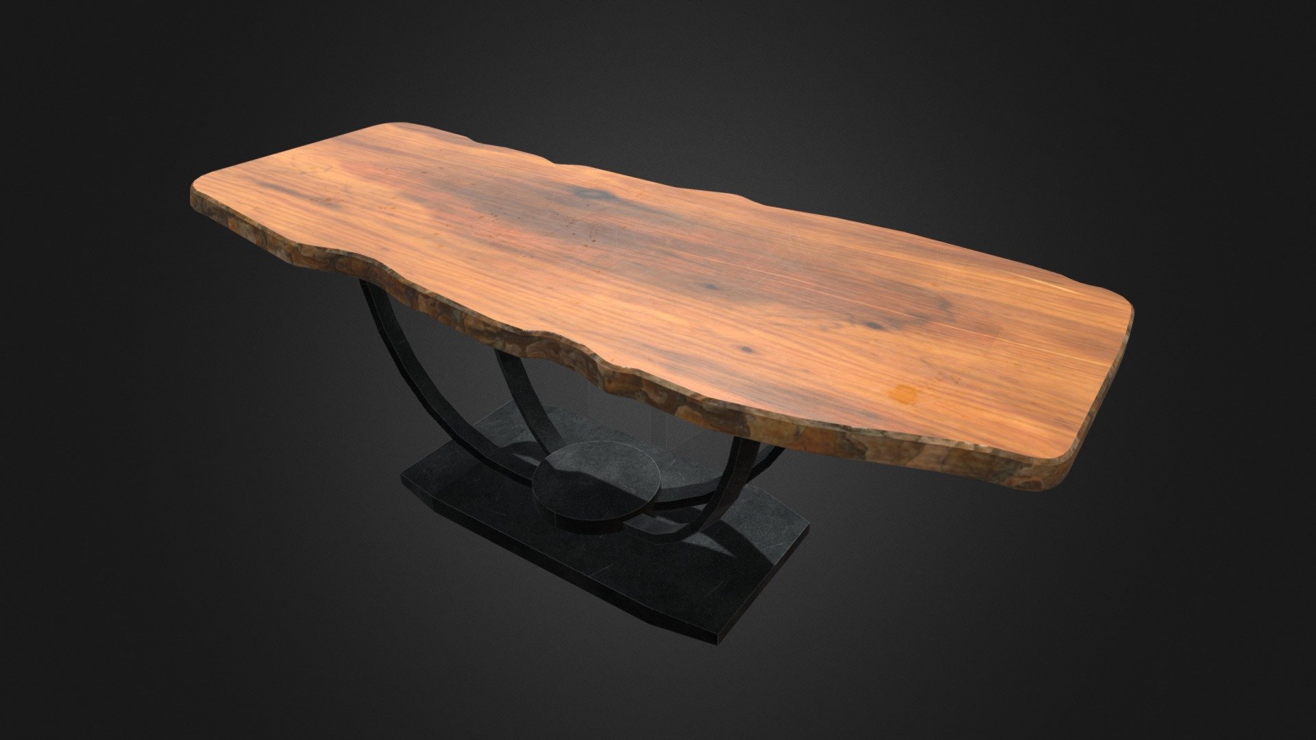 Live Edge Dining Table with Bark Trim - 3D model by FullHaase3D ...