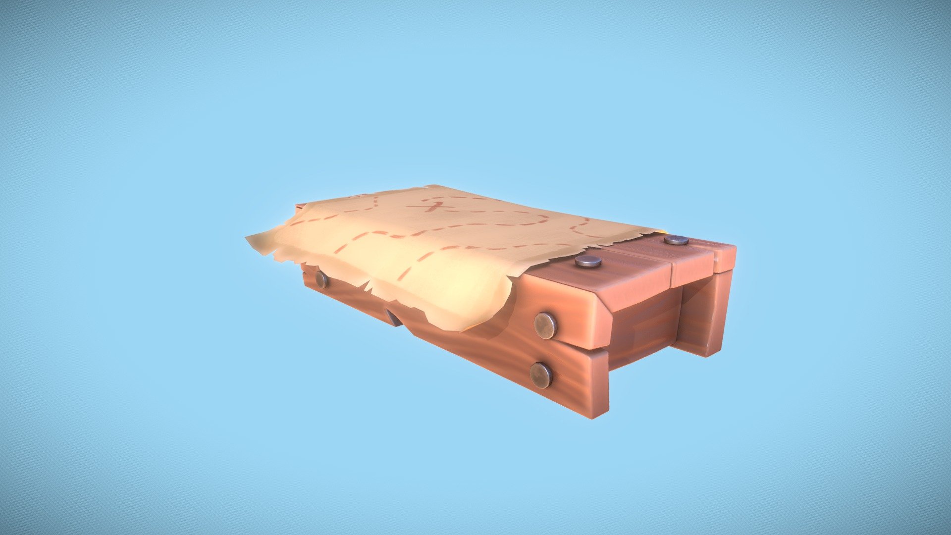 Treasure Map on a Table - Spacestation Animation - 3D model by David ...