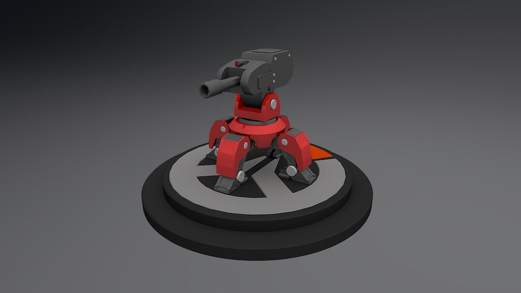 Low-poly version of Torbjorn's turret. - 3D model by pandanutiy ...