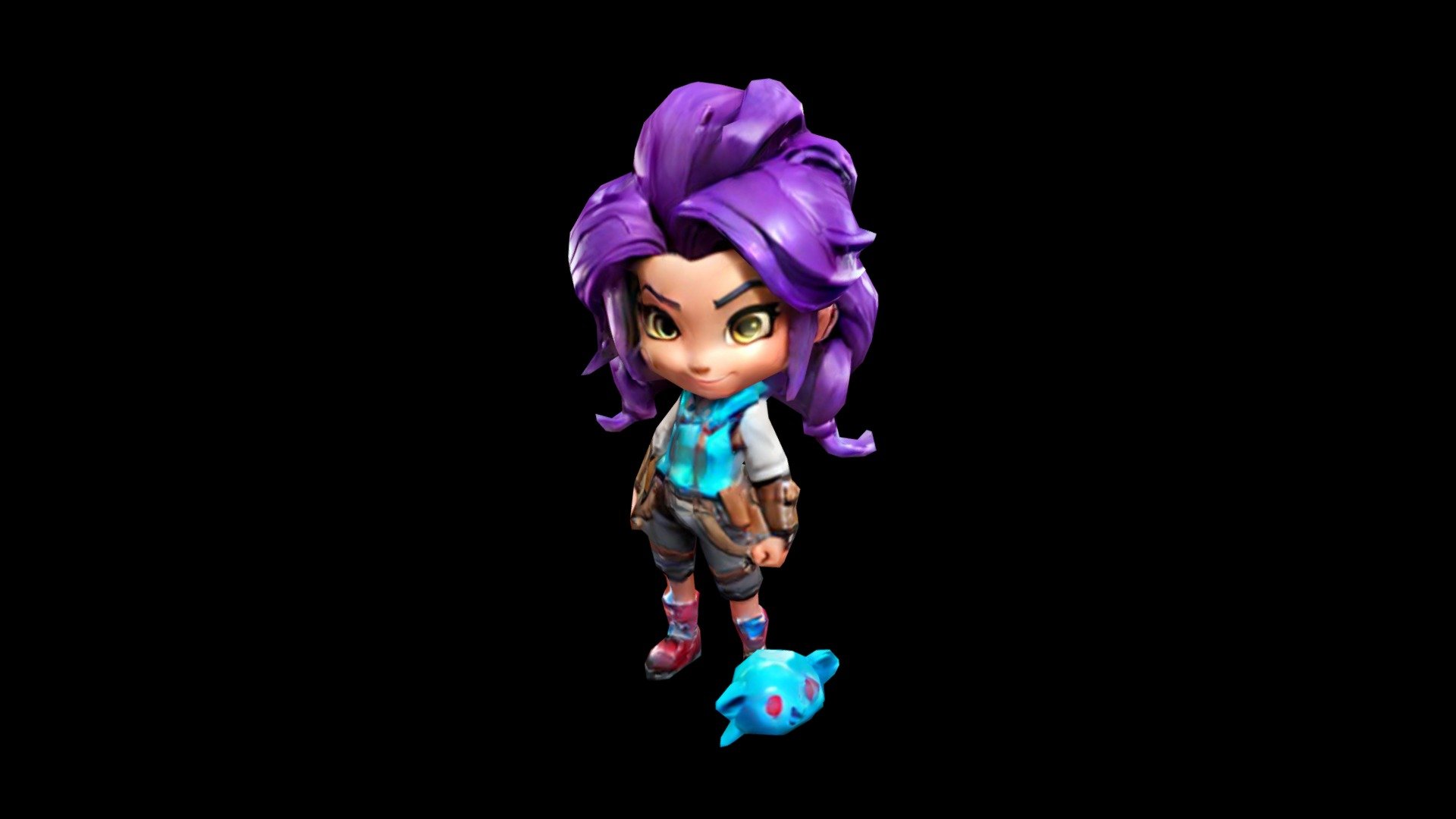"Violet Art Princess A Whimsical Toy Cartoon Dol - Download Free 3D ...