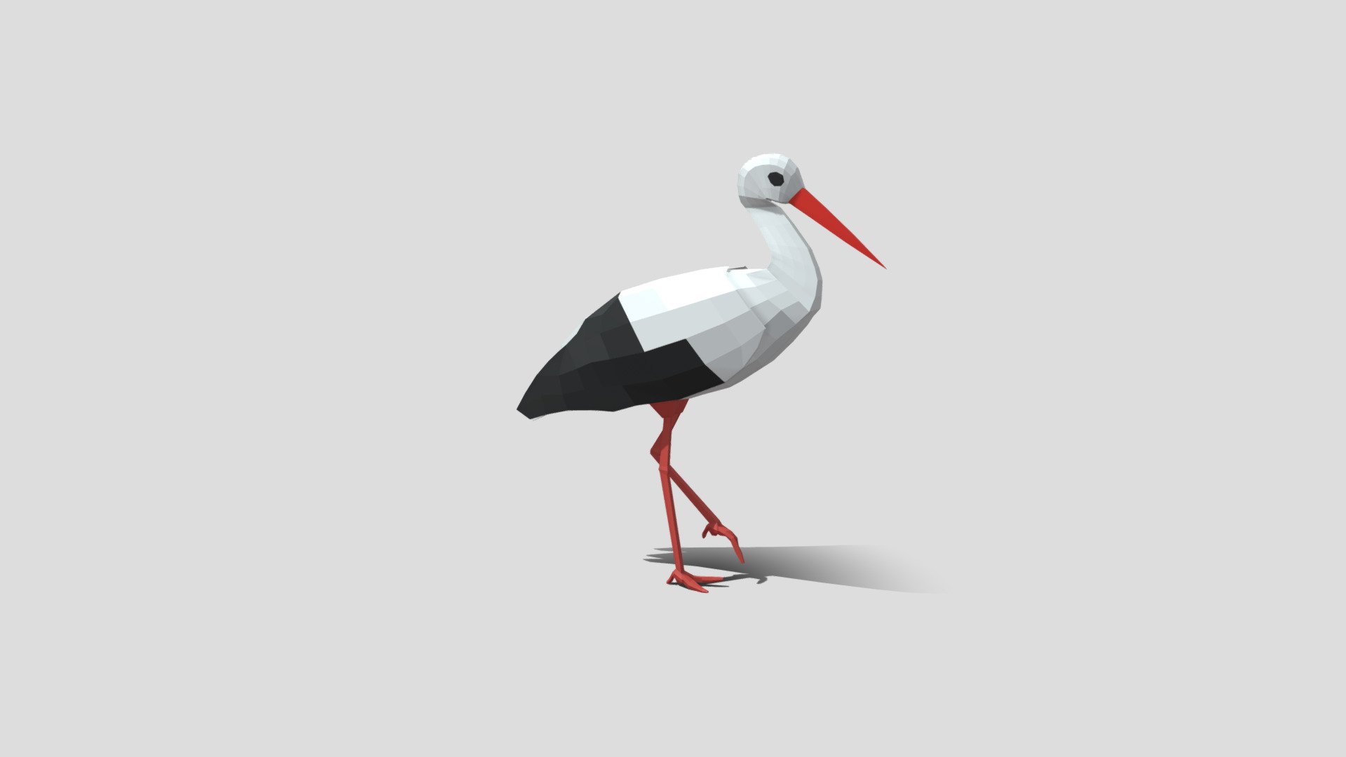 Stork-lowpoly - Download Free 3D model by Thirrum [e449b57] - Sketchfab