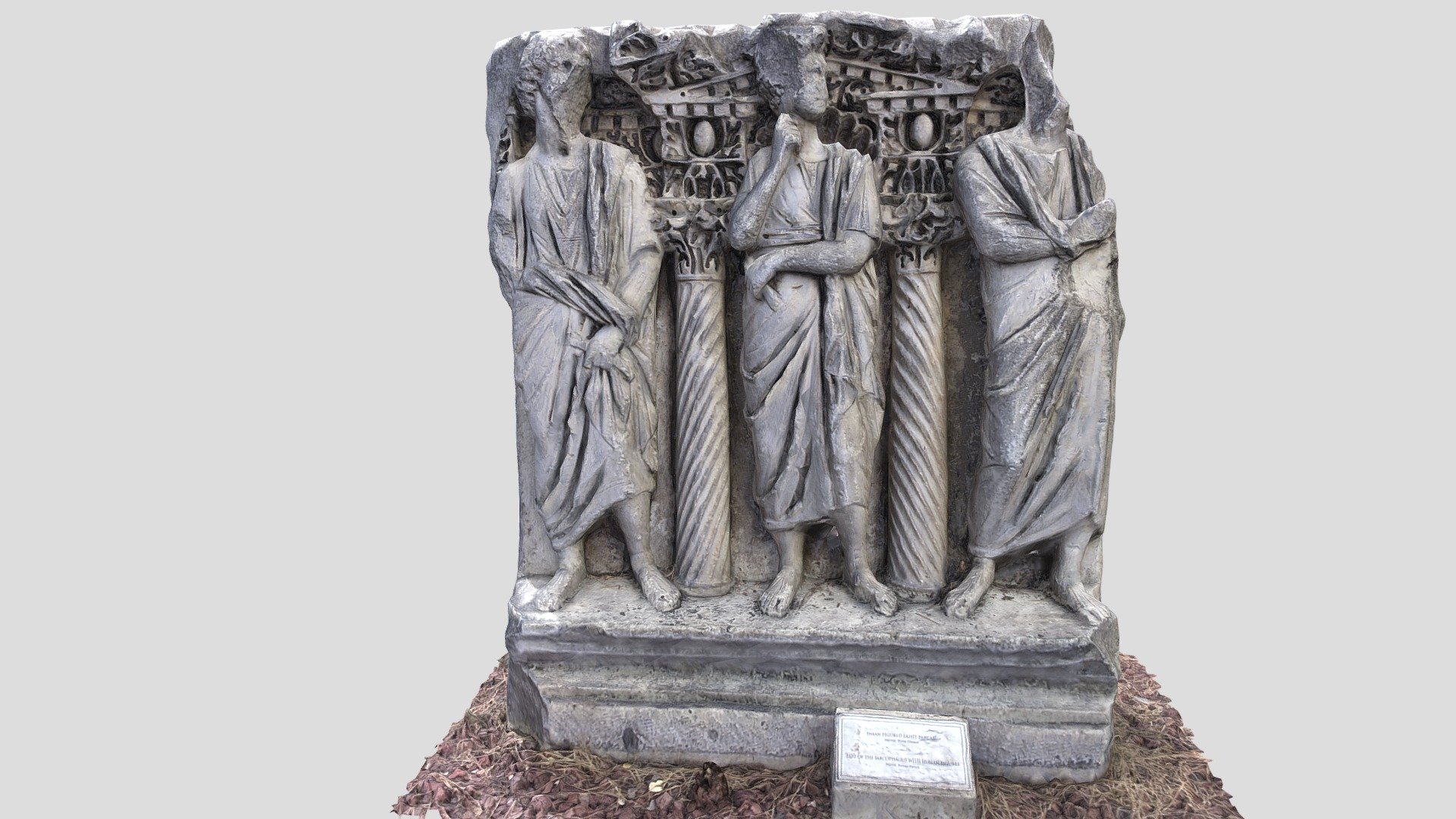 3 girl stele - 3D model by Ali Can Meydan (@mahlukat) [e44ce78] - Sketchfab