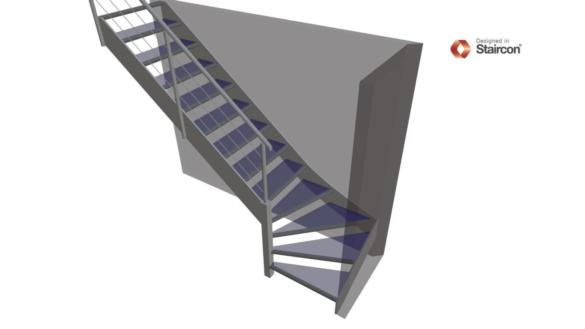 Glass treads metal - 3D model by Staircon [e44e101] - Sketchfab