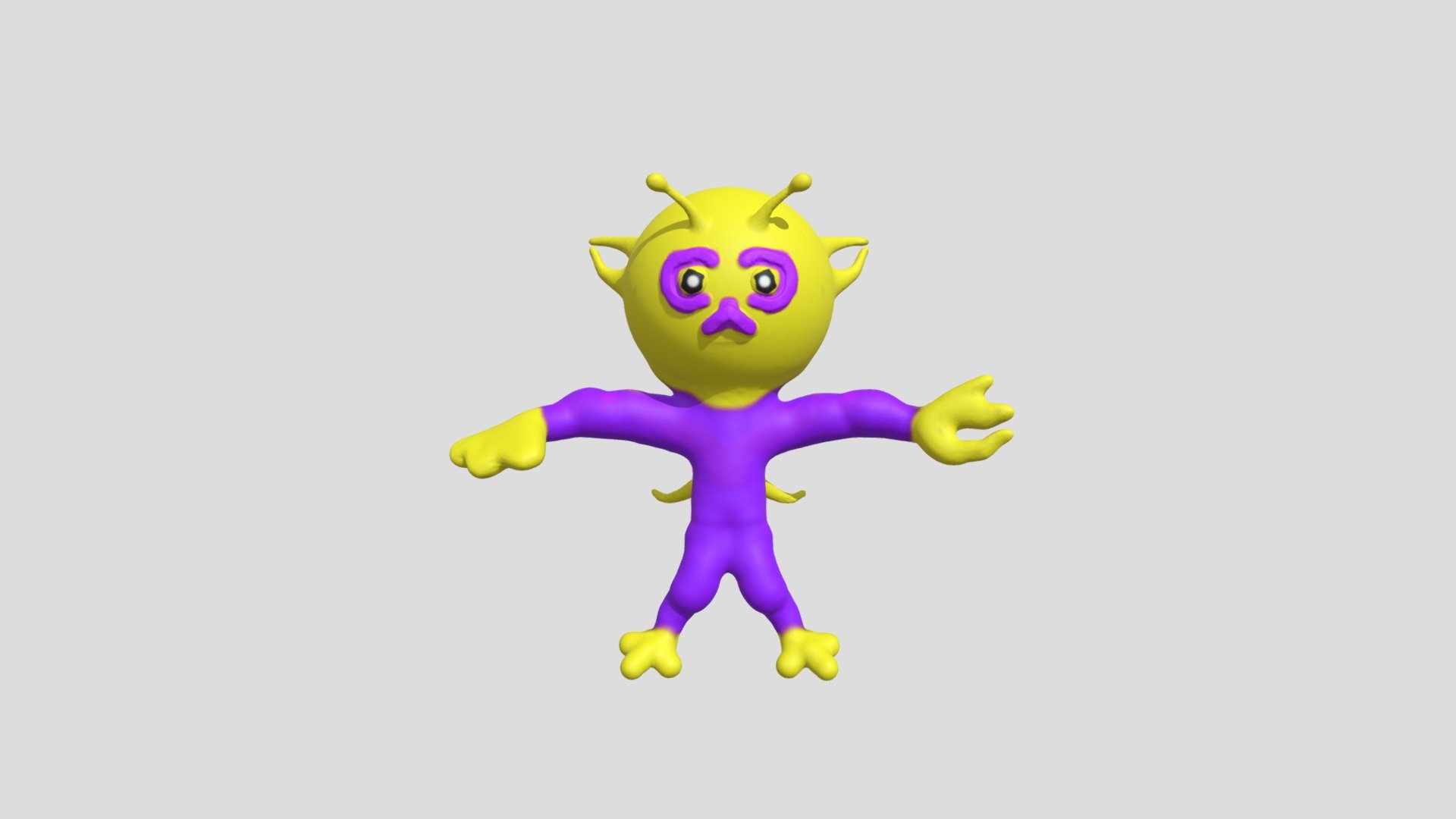 Alien Monster Figure - 3D model by Kspires133 [e45053d] - Sketchfab
