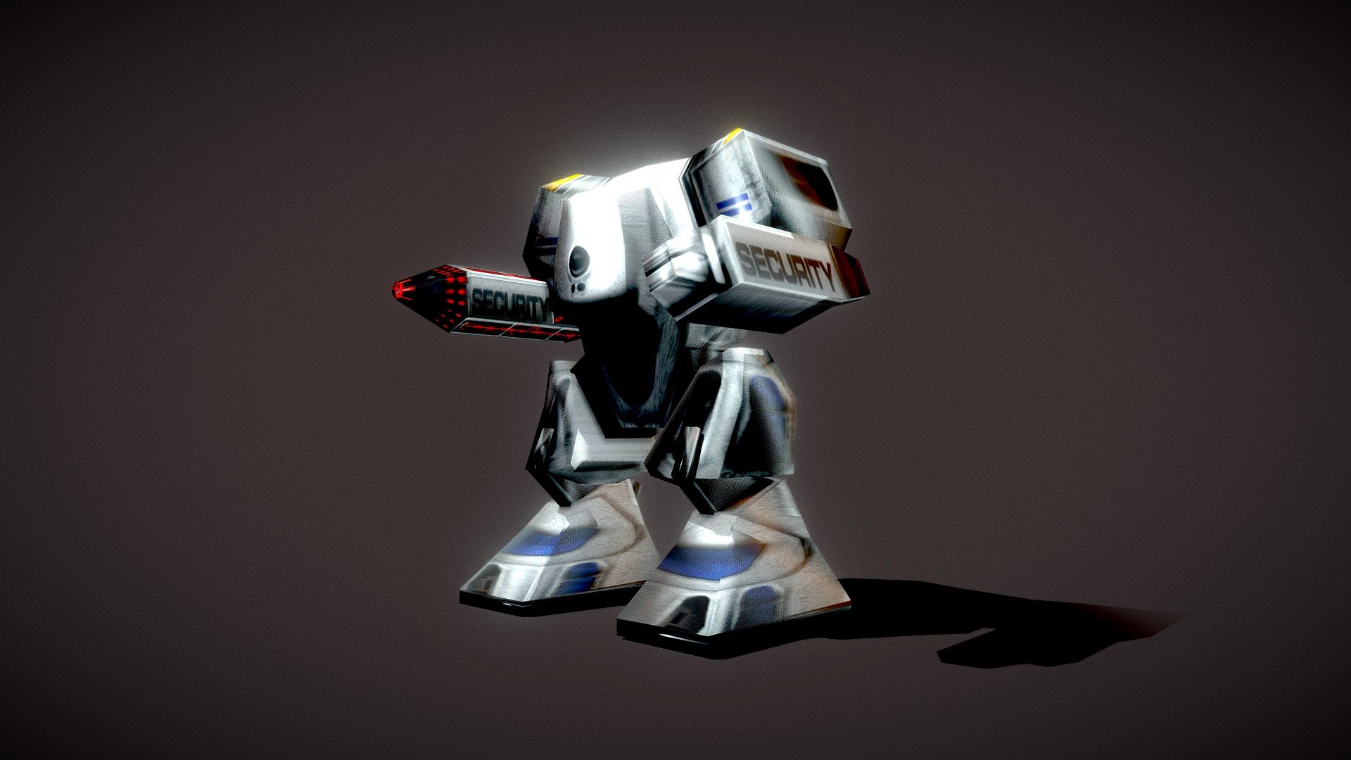 Security Robot (low poly) - Download Free 3D model by 3D Resource ...