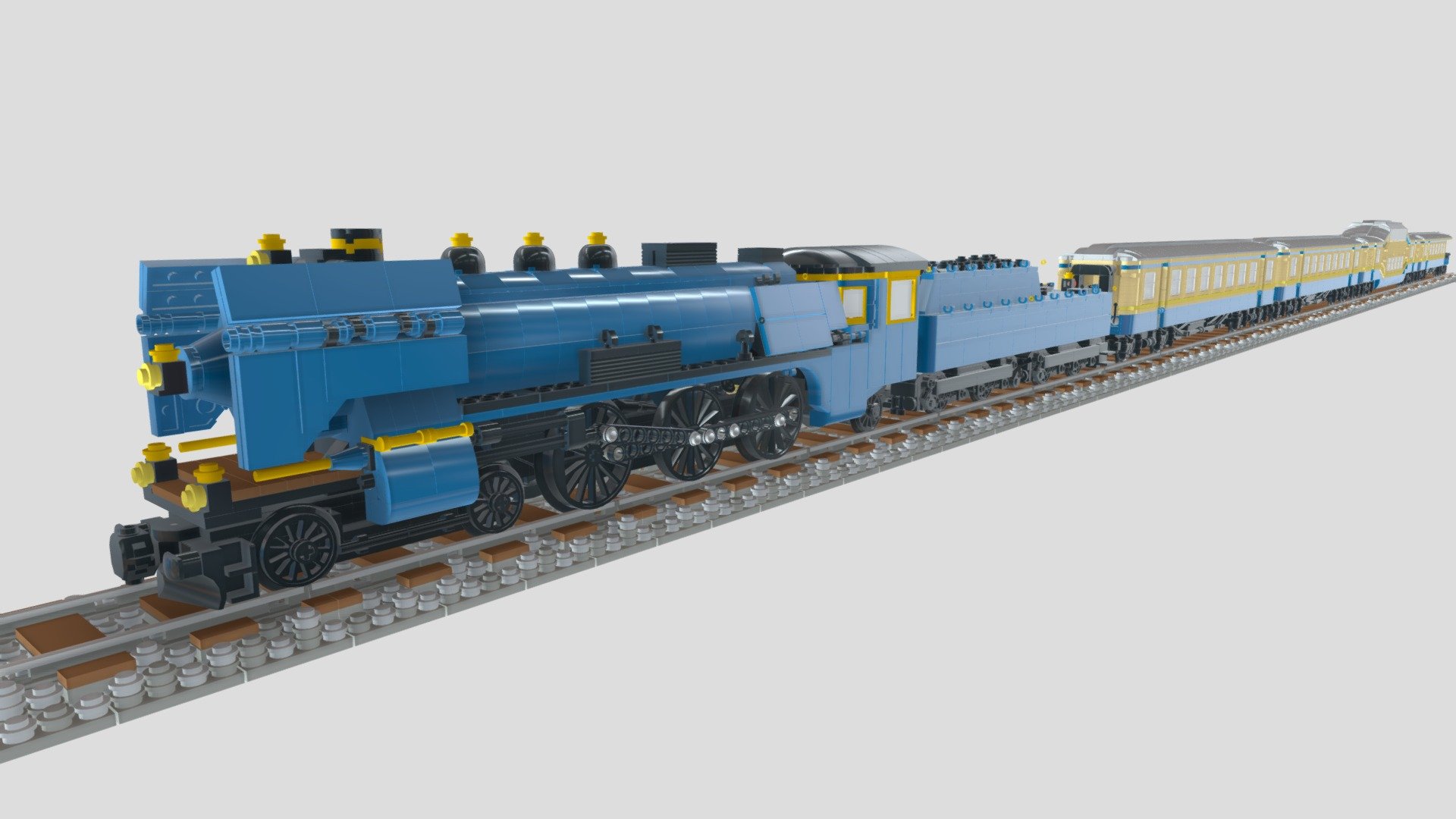 LEGO Luxury Train With SteamEngine - Buy Royalty Free 3D model by ...