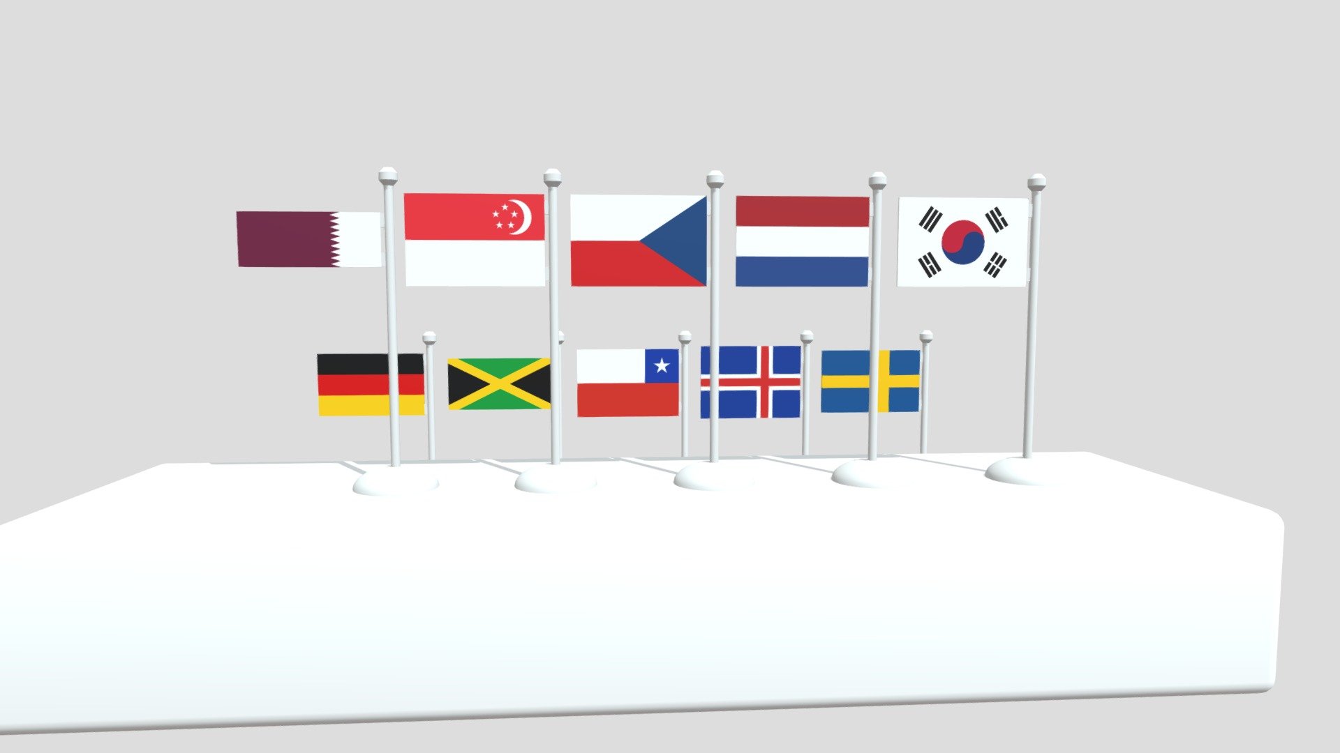 Flag and Pole Collection 2 - Buy Royalty Free 3D model by Philip Storm ...