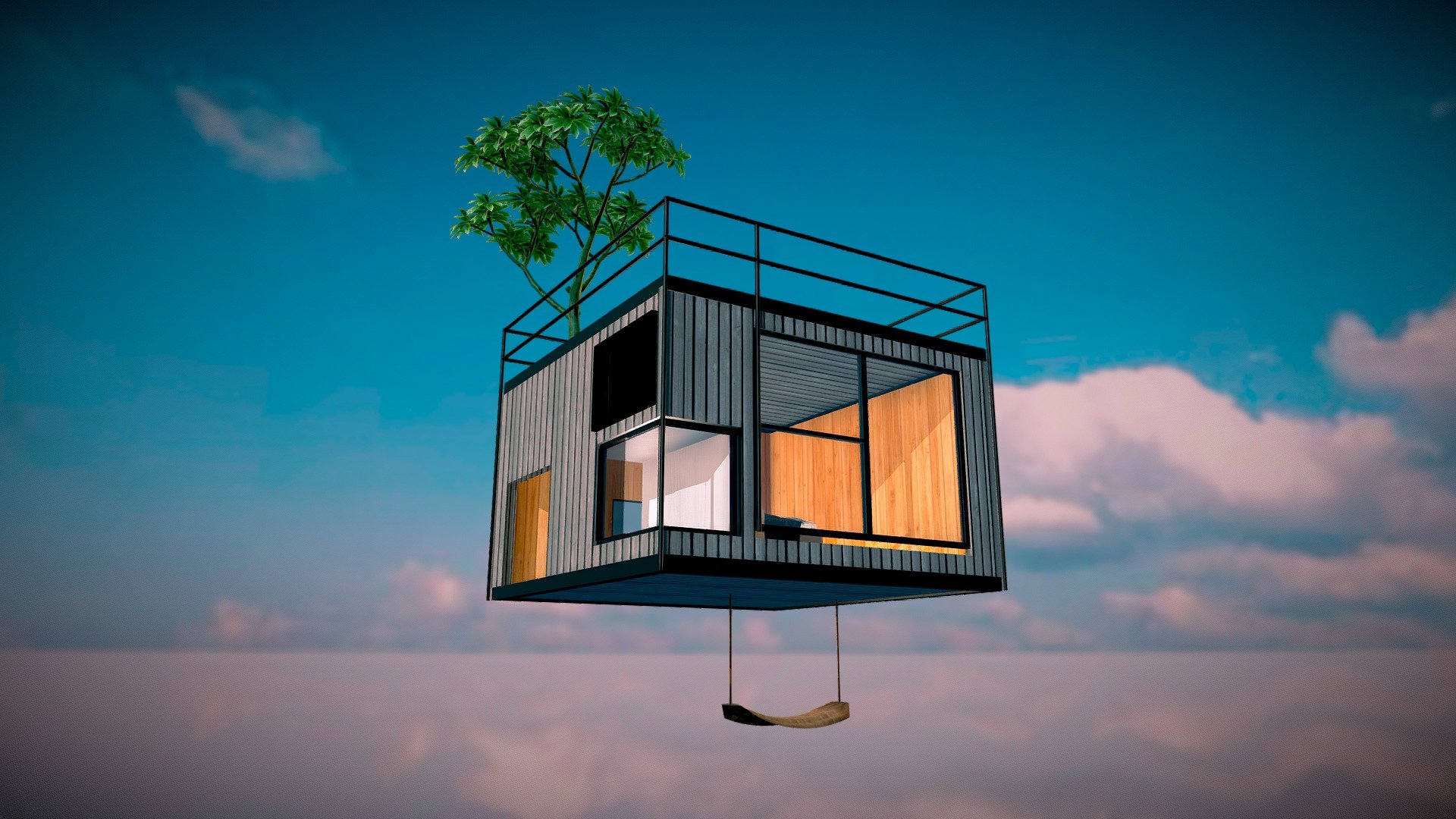flying_house_glb - 3D model by viudsk [e459a7d] - Sketchfab