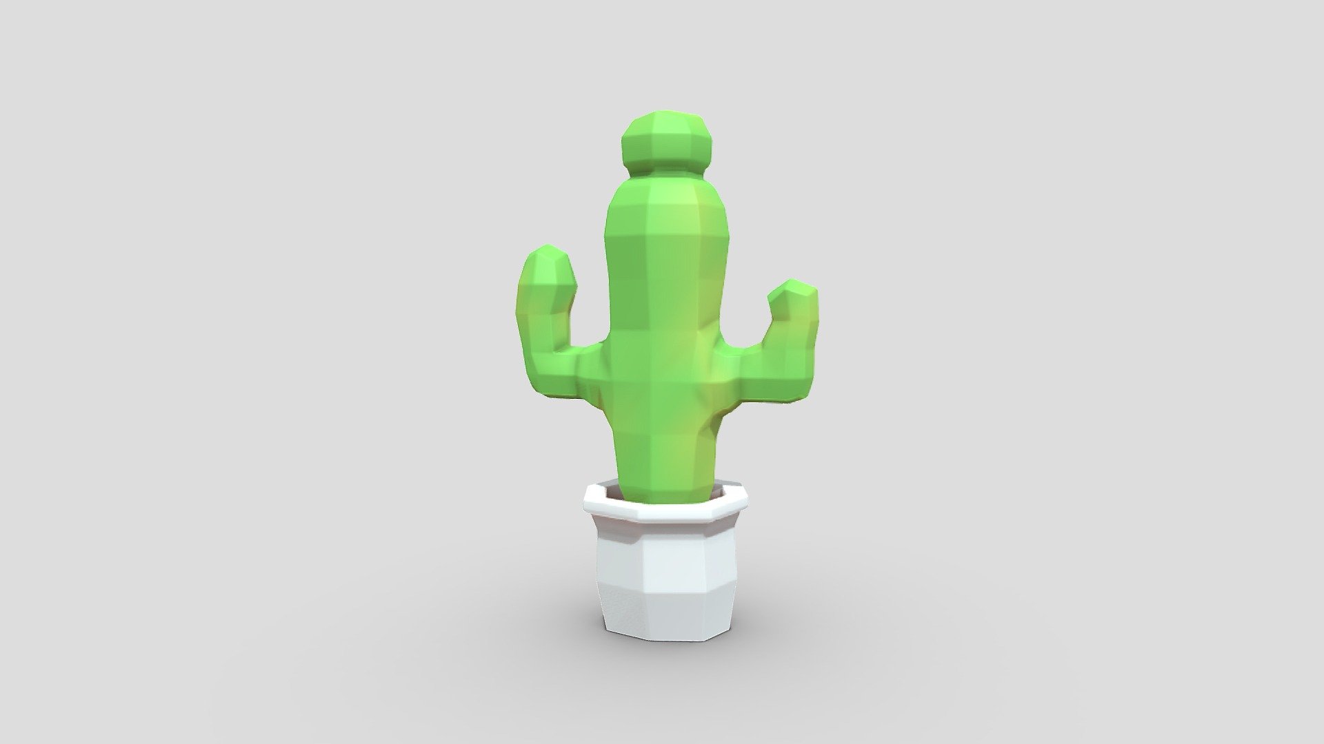 low poly cactus - 3D model by GJ (@GJ10) [e45db37] - Sketchfab