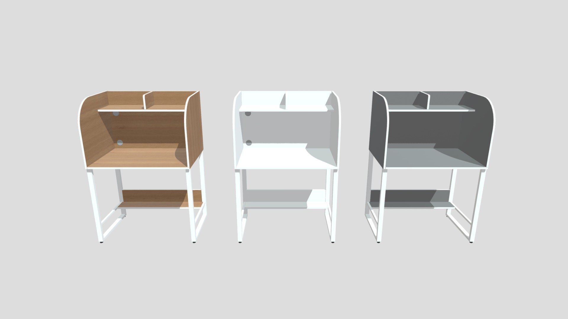Steel Reading Room Desk Wide 900 - Buy Royalty Free 3D model by ...