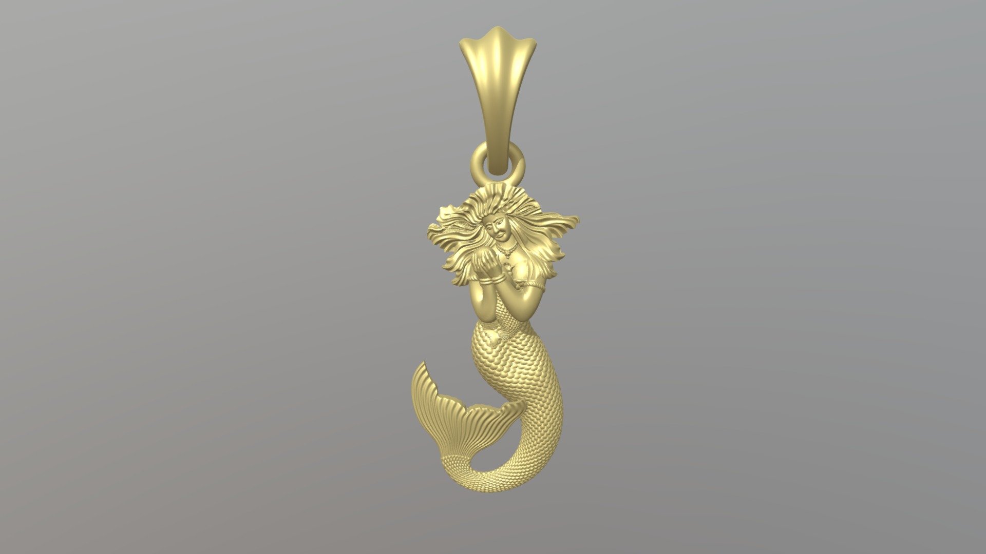 mermaid pendant 3d print model - 3D model by unidesign [e461b50 ...
