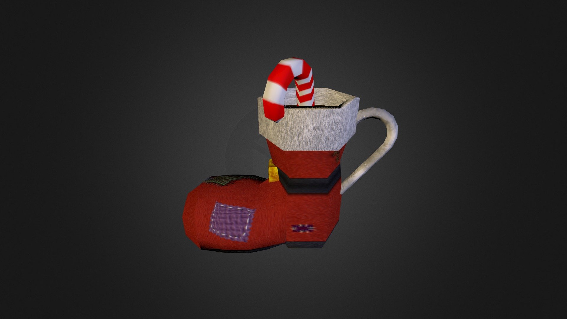 Santa Boot Mug - 3D model by stormyheavens [e462012] - Sketchfab