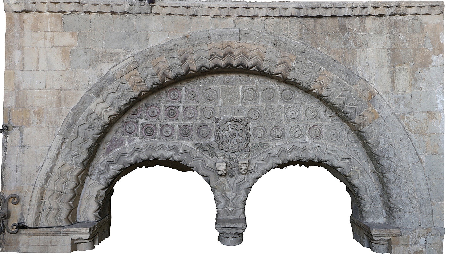 North nave arcade painted decoration c.1250 - 3D model by Rochester ...