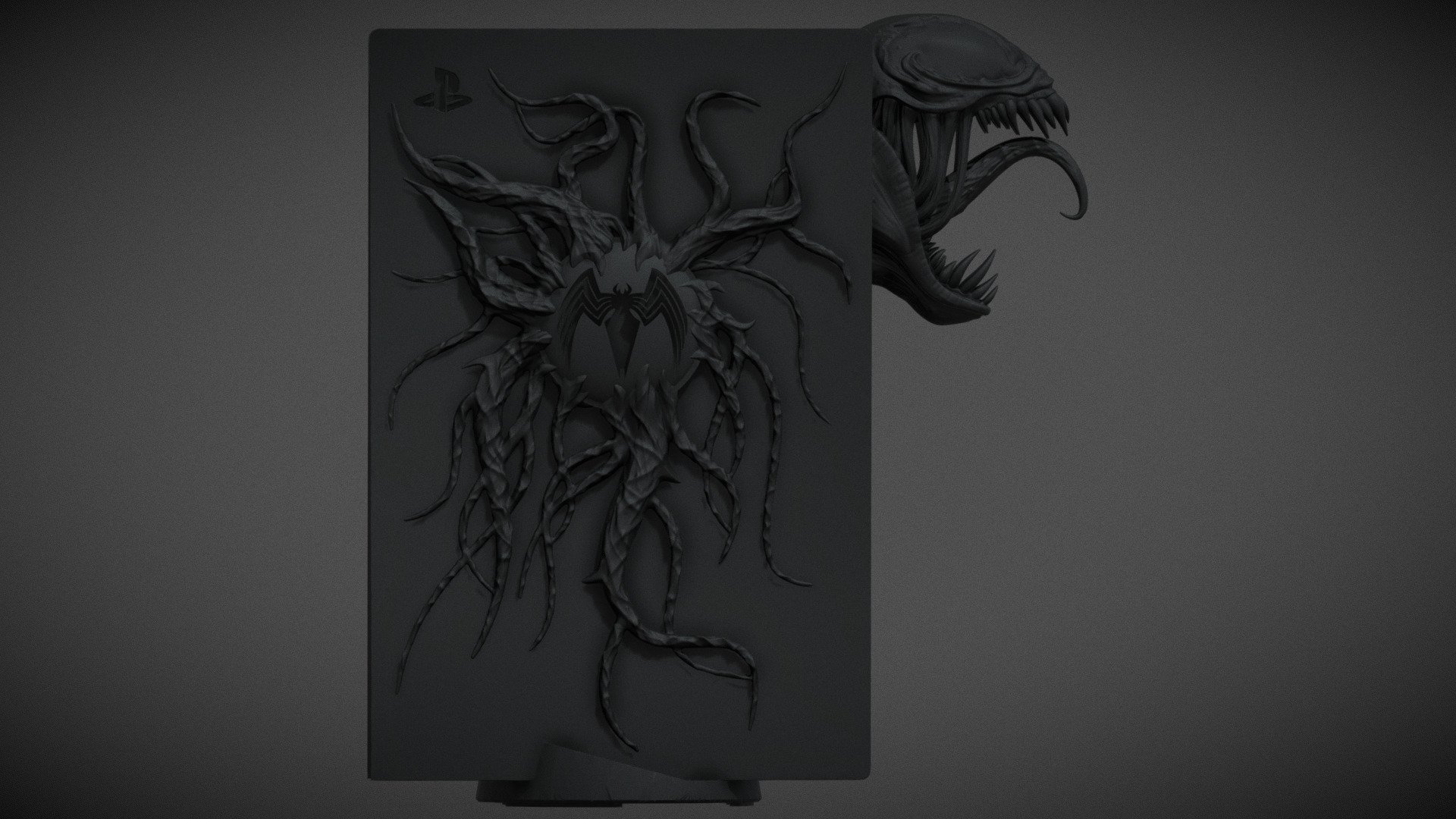 Playstation 5 Custom Venom Skin with reference - Download Free 3D model ...