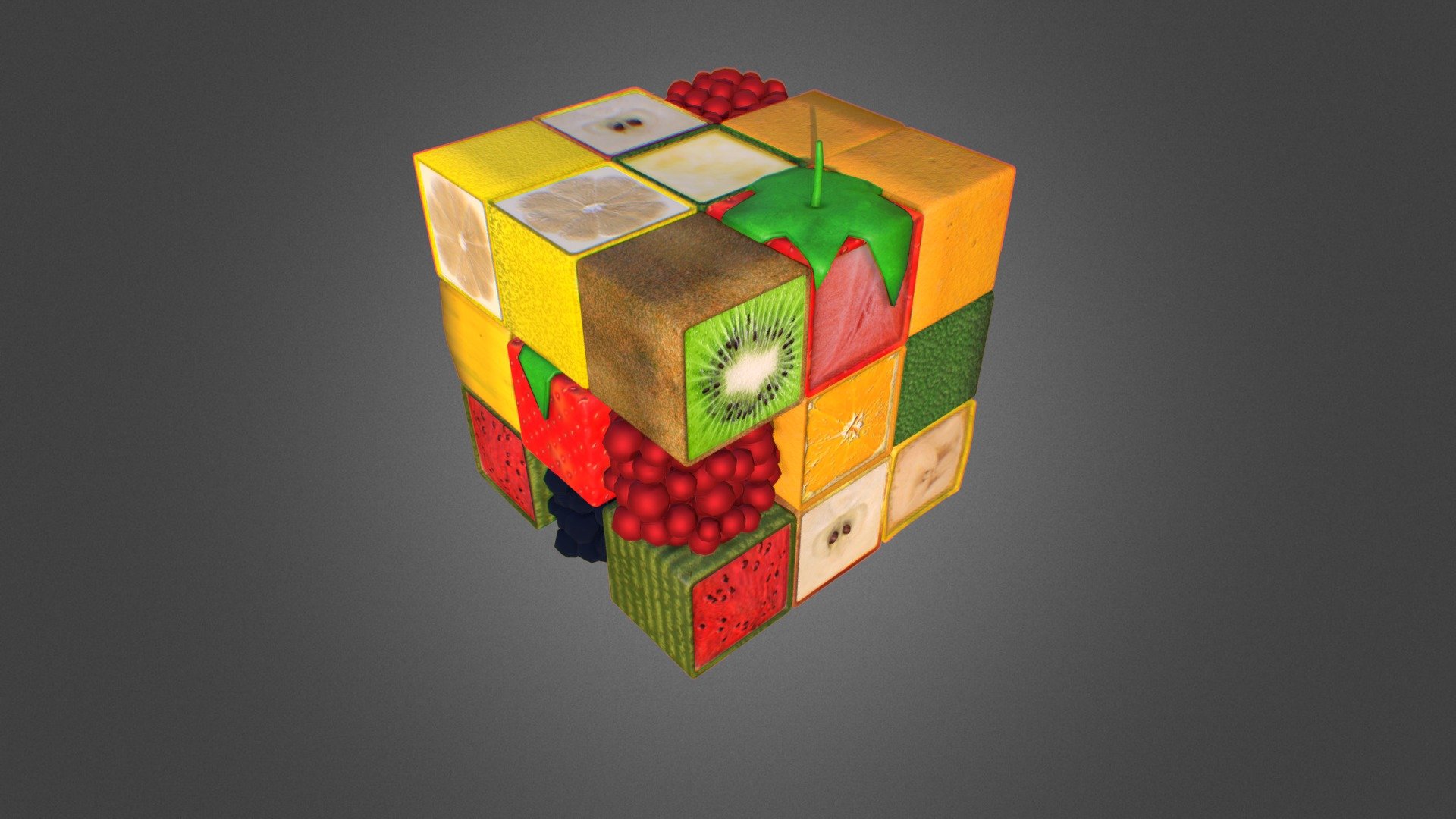 Rubik's fruits - 3D model by Marius Dobre (@Marius.Dobre) [e46668f ...