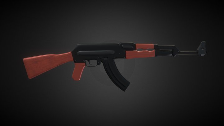 Ak47-gun-blender3d 3D models - Sketchfab