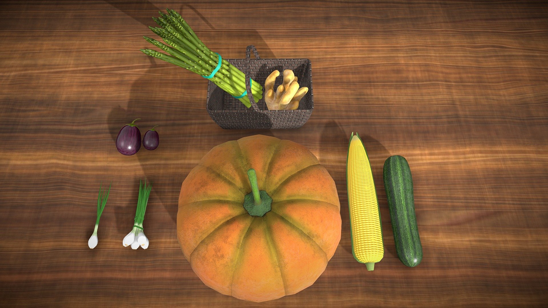 Vegetables Pack - 1 - Buy Royalty Free 3D model by Devden [e46b0fa ...