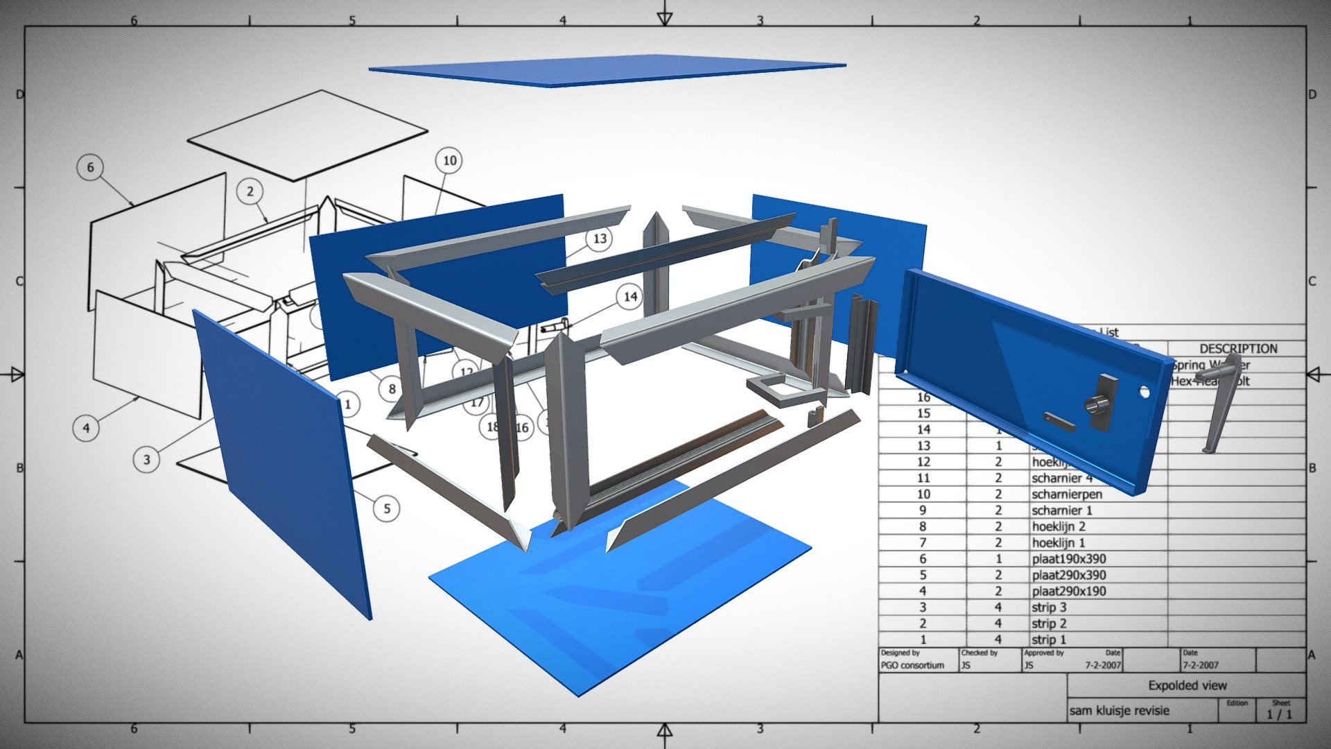 Kluisje | Explosietekening - 3D model by Stichting Consortium ...