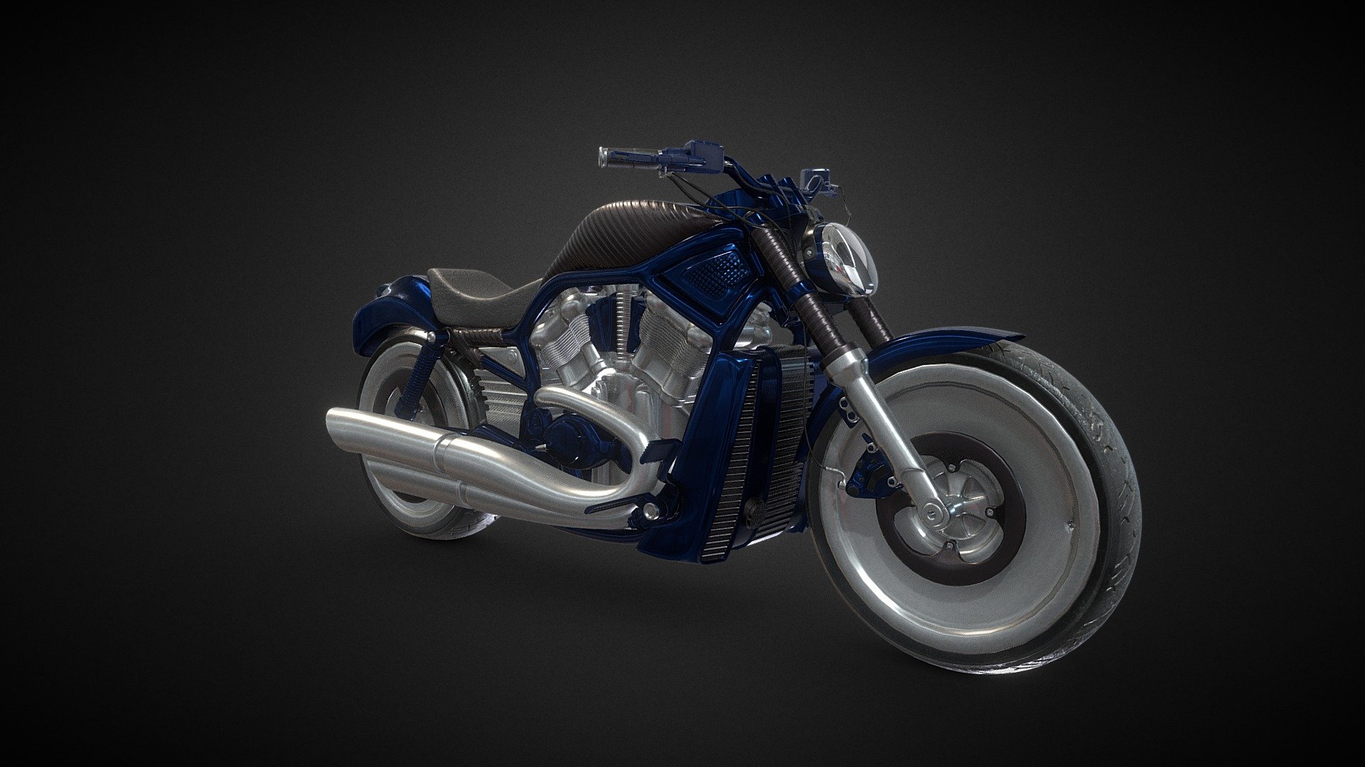 Harley Davidson - 3D model by Silent (@Silent_bbr) [e46cde3] - Sketchfab