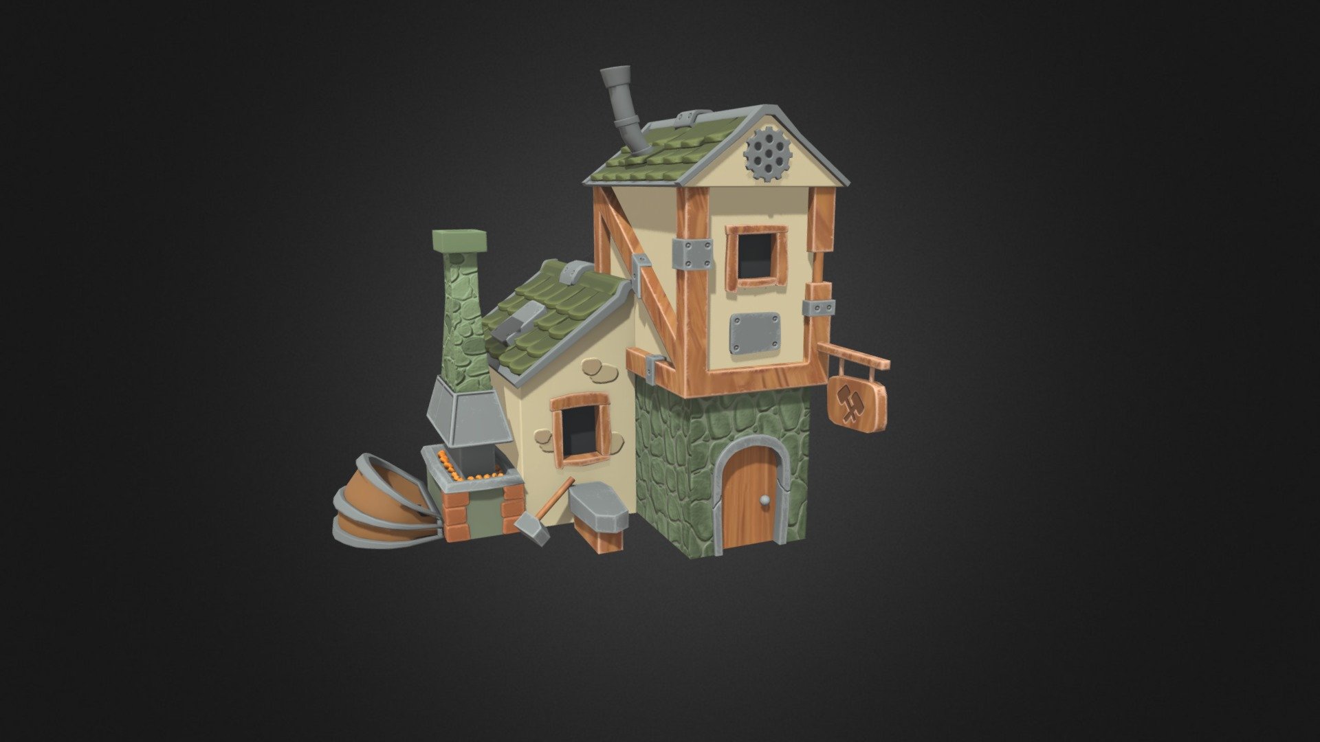 Isometric building - Download Free 3D model by yevheniia [e46f0d5 ...