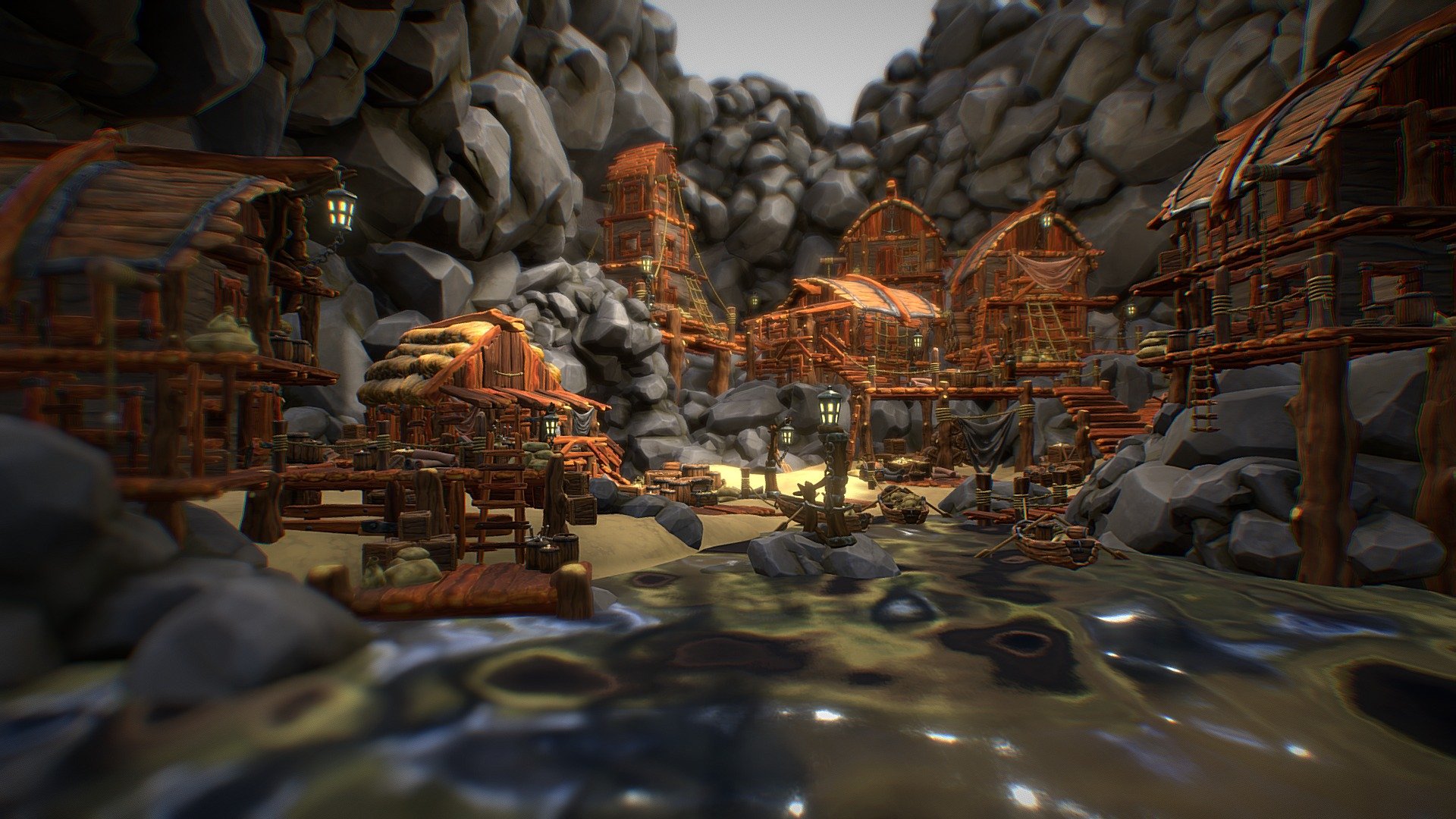 Stylized smugglers lair - 3D model by Dmitriy Dryzhak (@arvart.lit ...