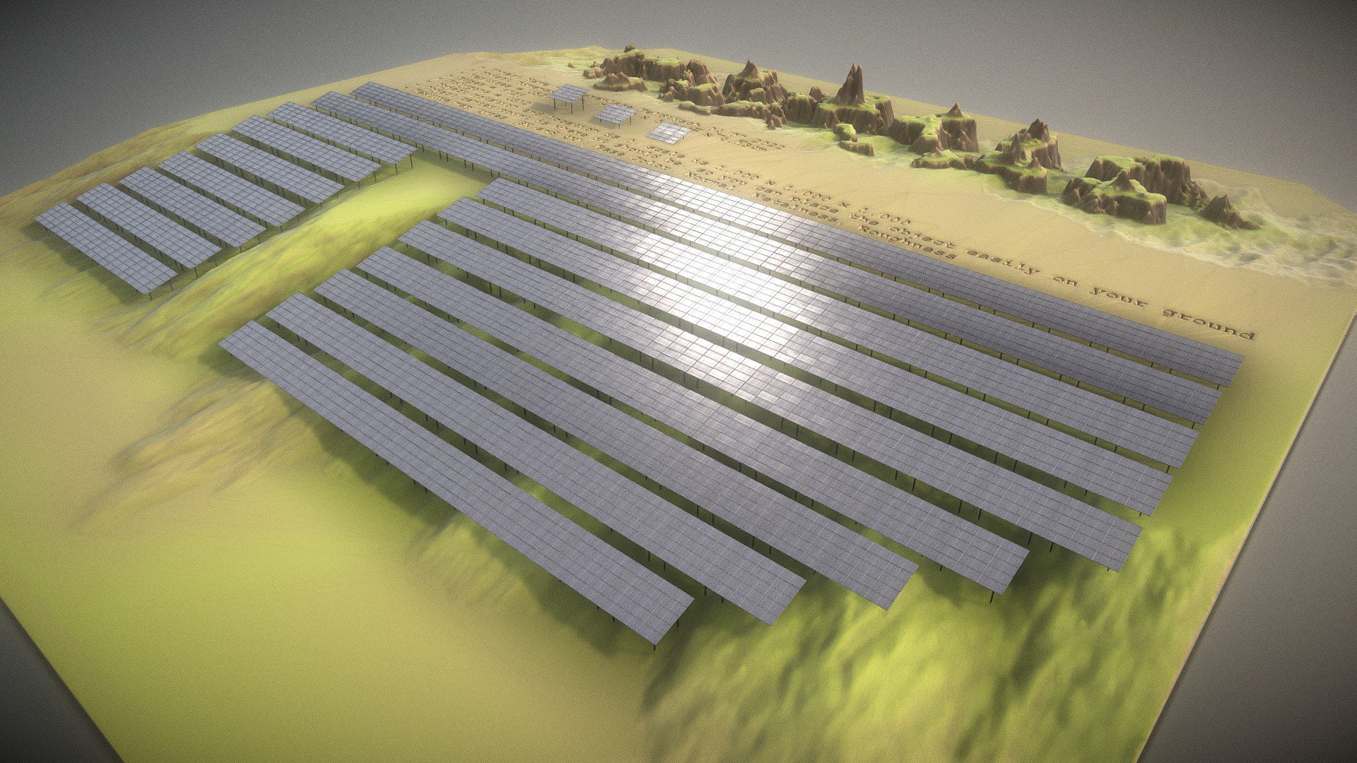 Solar Module Field Table - Buy Royalty Free 3D model by VIS-All-3D ...