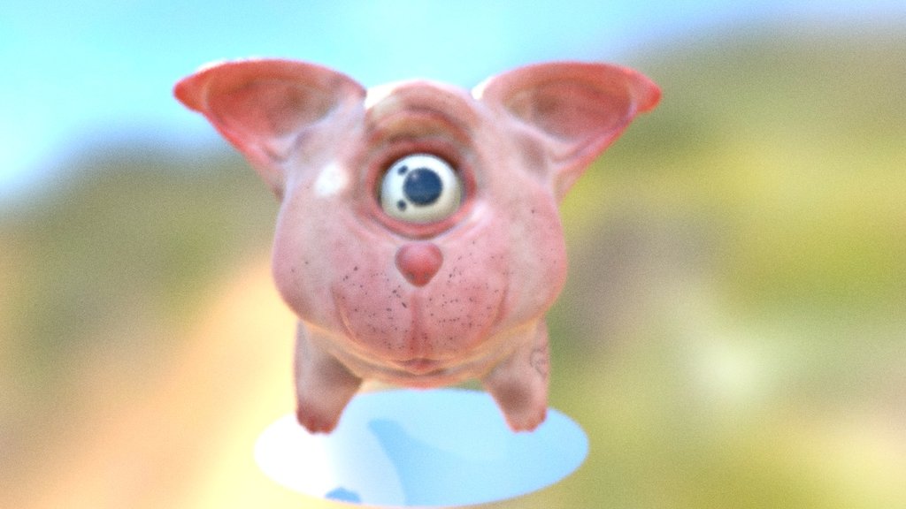 One Eyed cat - 3D model by Nogland [e472cc6] - Sketchfab